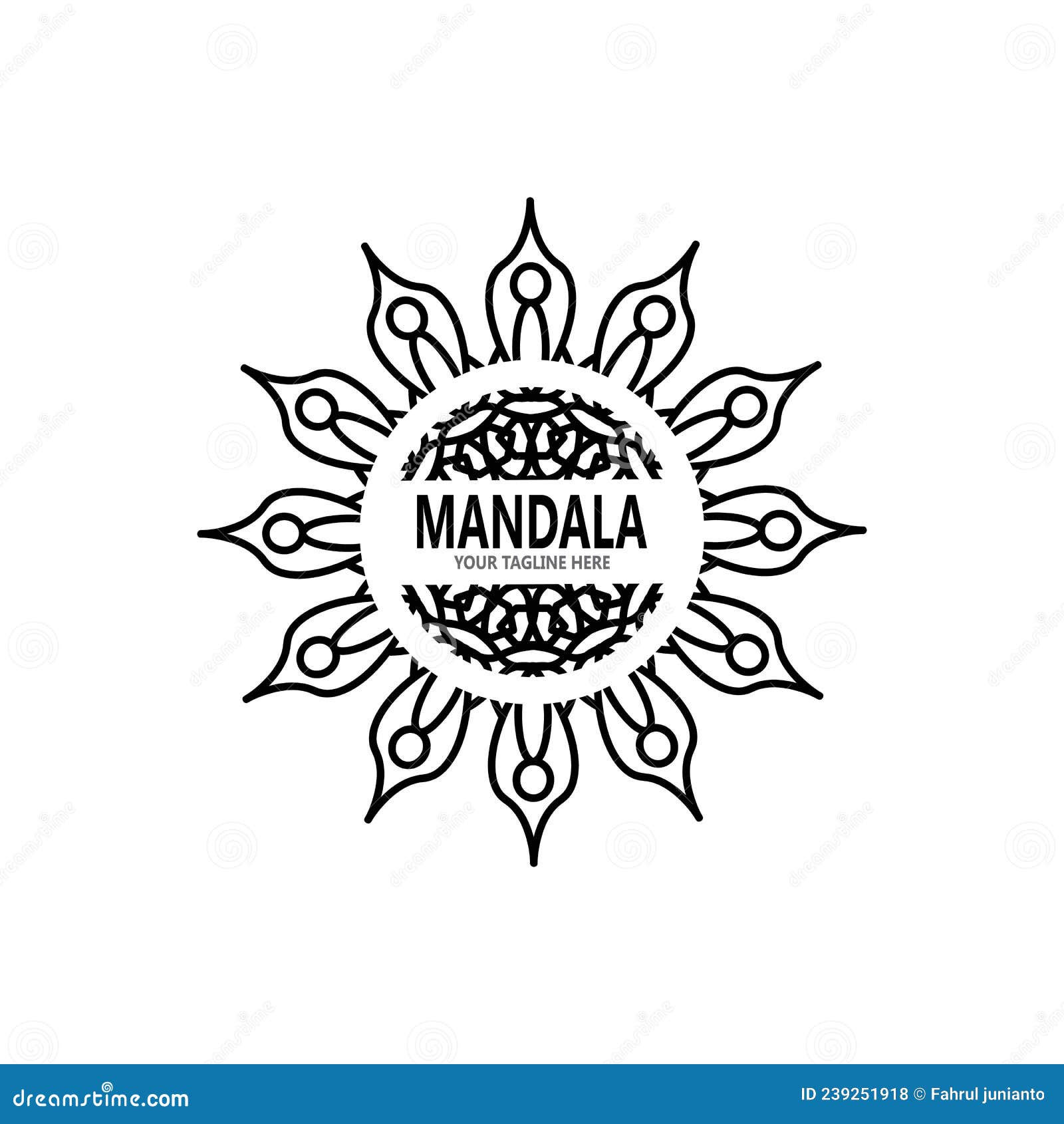 Mandala Logo Design Vector Illustration Stock Illustration ...
