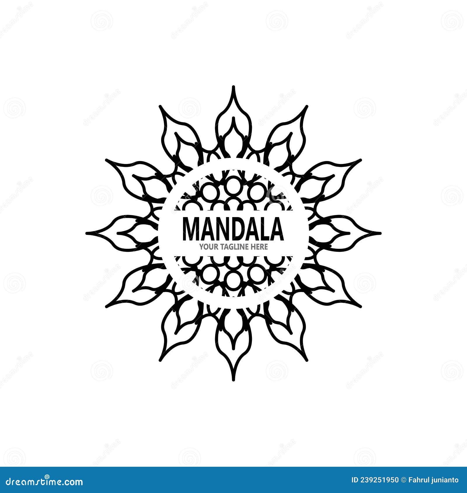 Mandala Logo Design Vector Illustration Stock Illustration ...
