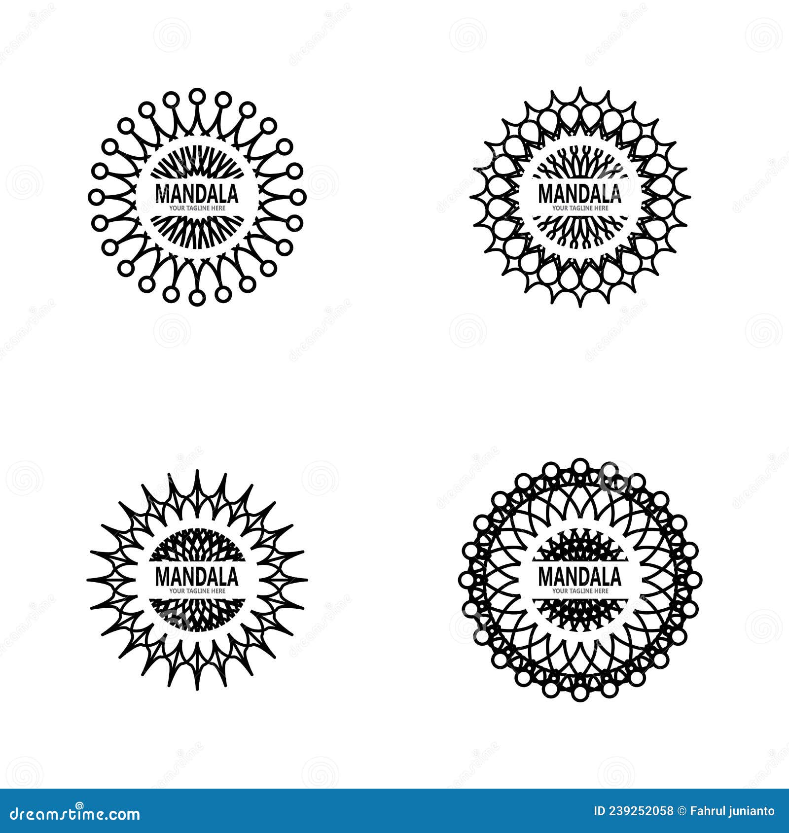 Mandala Logo Design Vector Illustration Stock Illustration ...