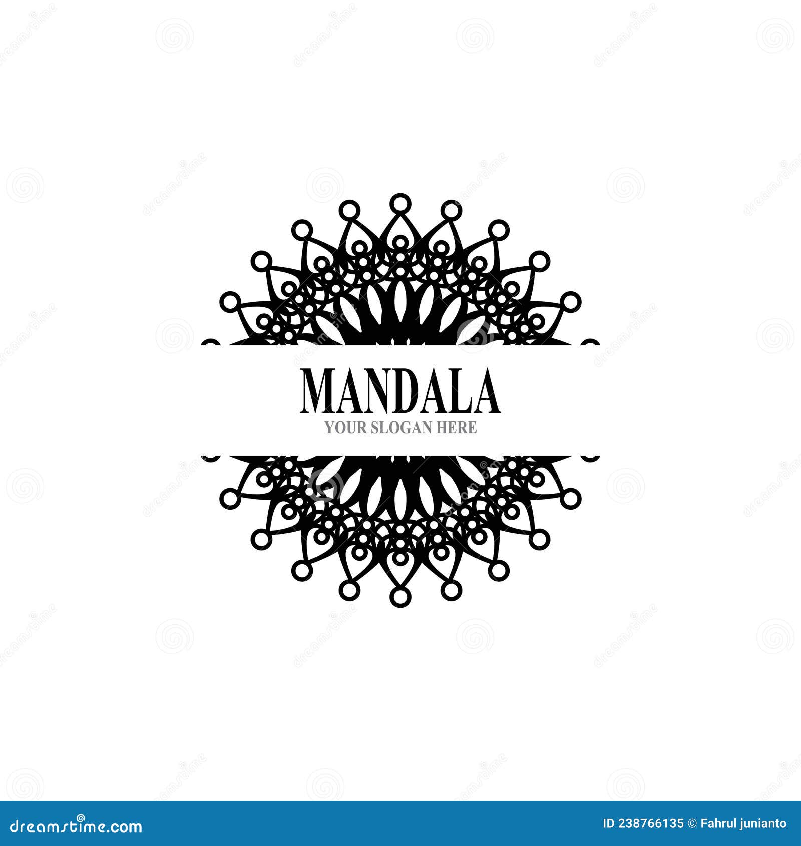 Mandala Logo Design Vector Illustration Stock Vector - Illustration of ...