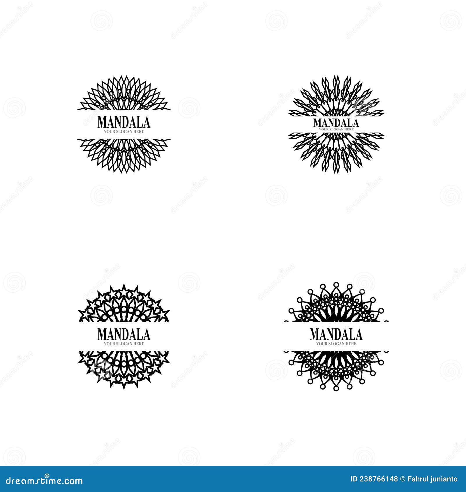 Mandala Logo Design Vector Illustration Stock Vector - Illustration of ...