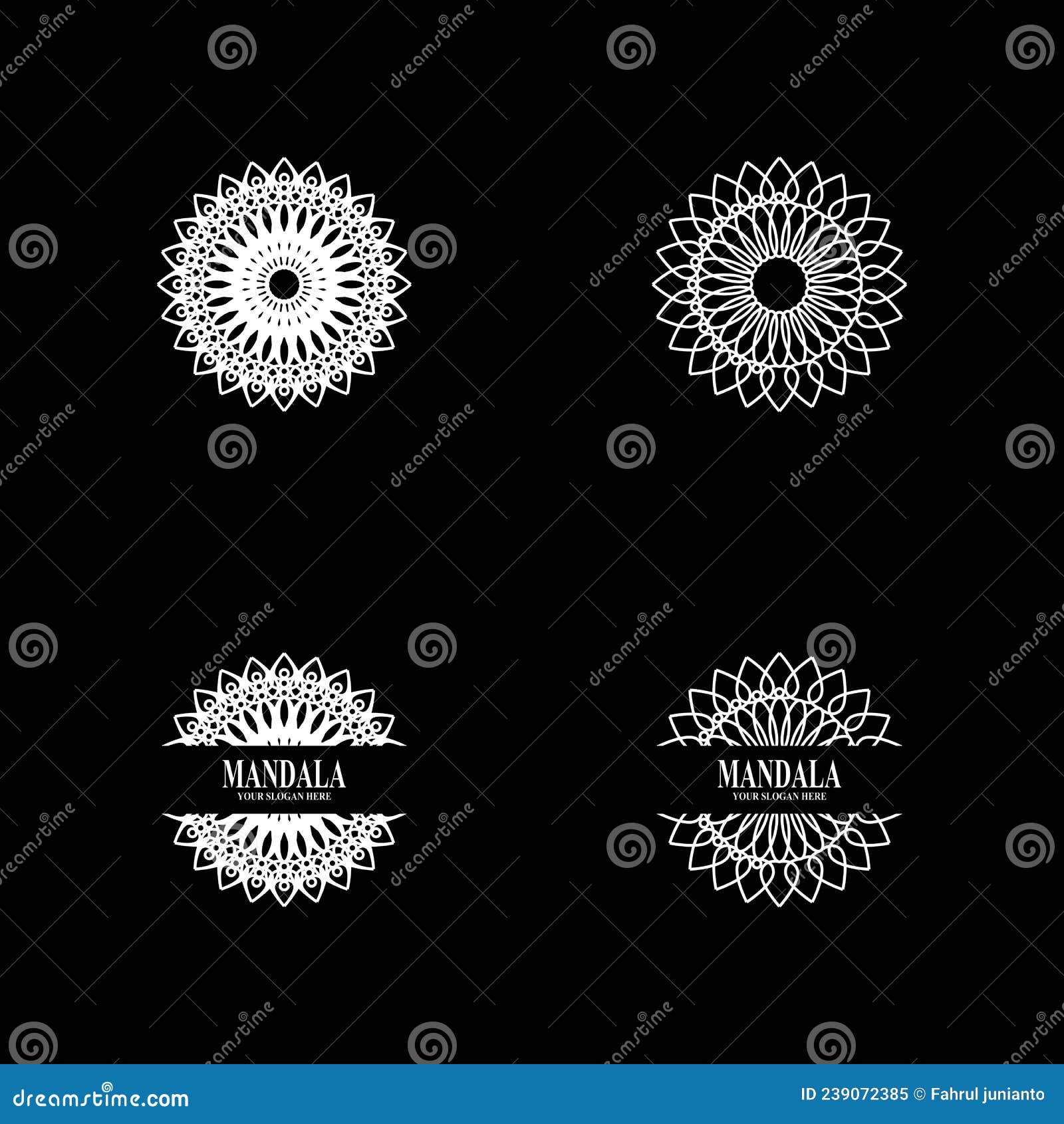 Mandala Logo Design Vector Illustration Stock Vector - Illustration of ...