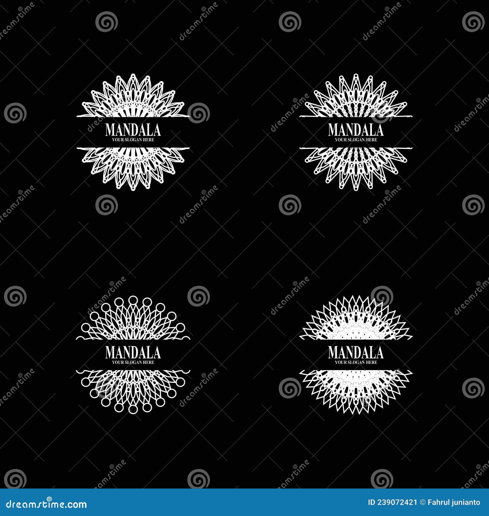 Mandala Logo Design Vector Illustration Stock Vector - Illustration of ...