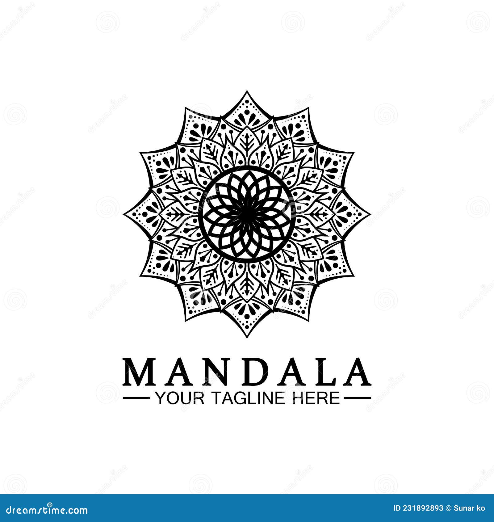 Mandala Logo Design Vector Template Stock Vector - Illustration of ...