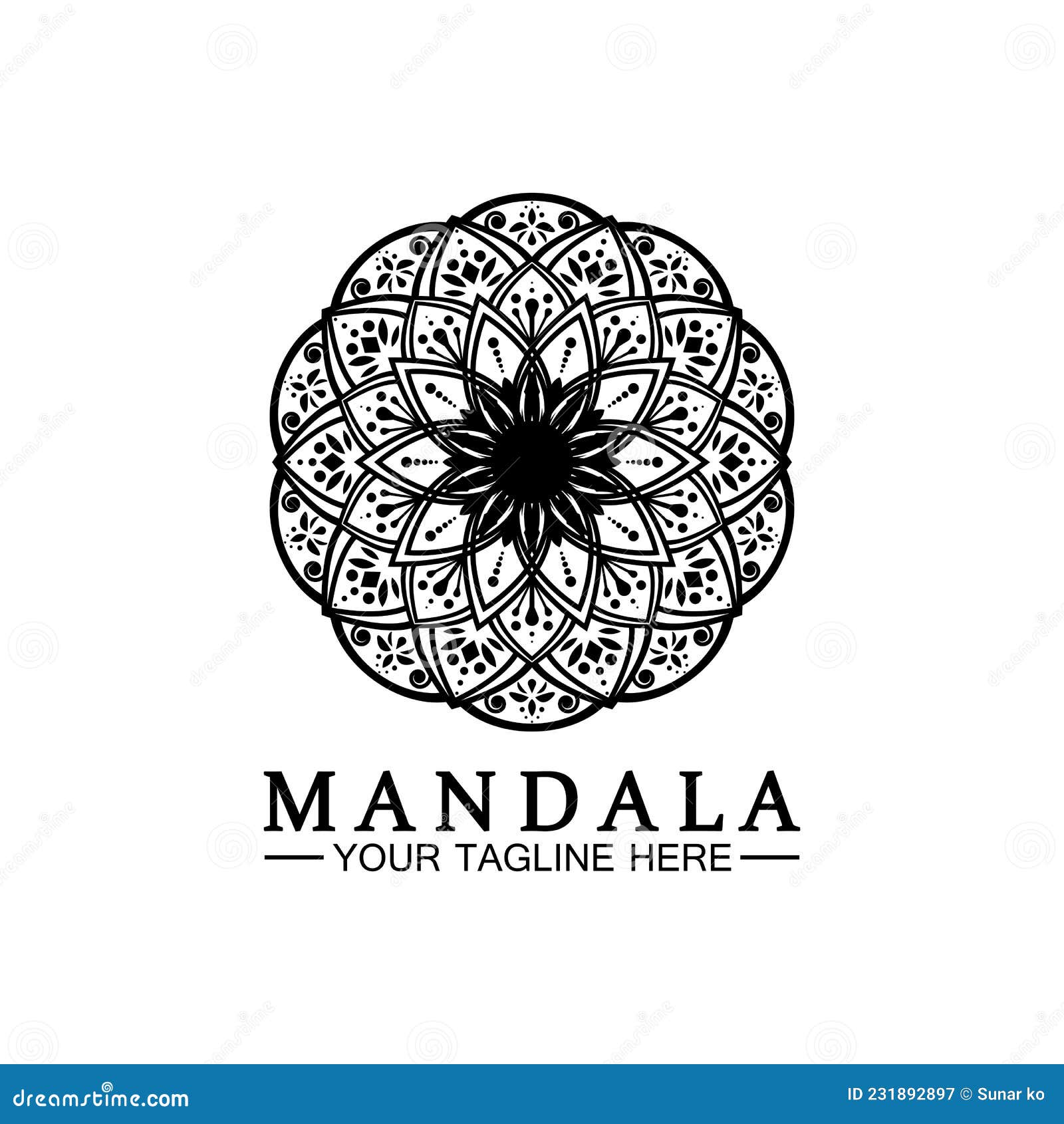 Mandala Logo Design Vector Template Stock Vector - Illustration of ...