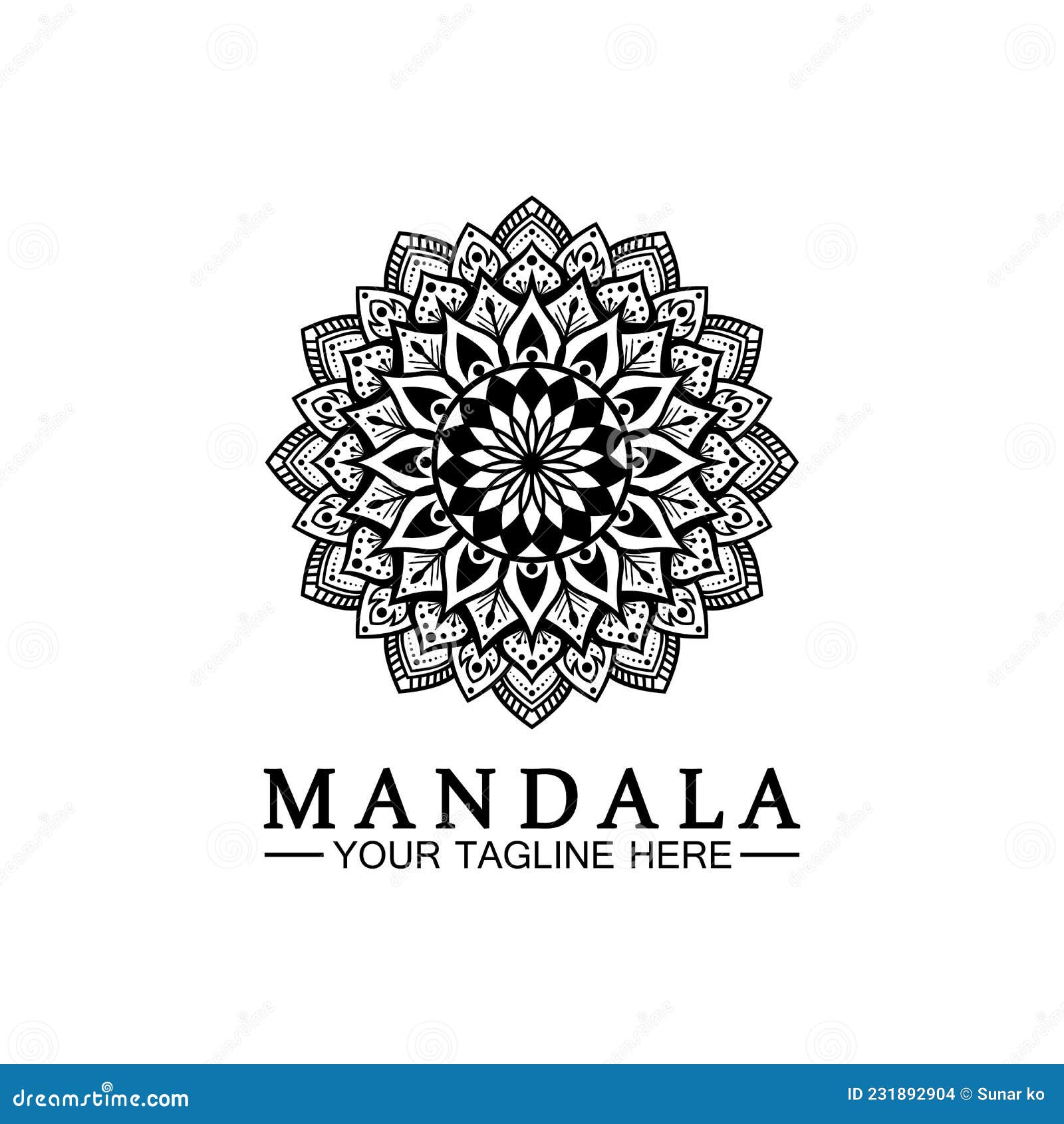 Mandala Logo Design Vector Template Stock Vector - Illustration of ...