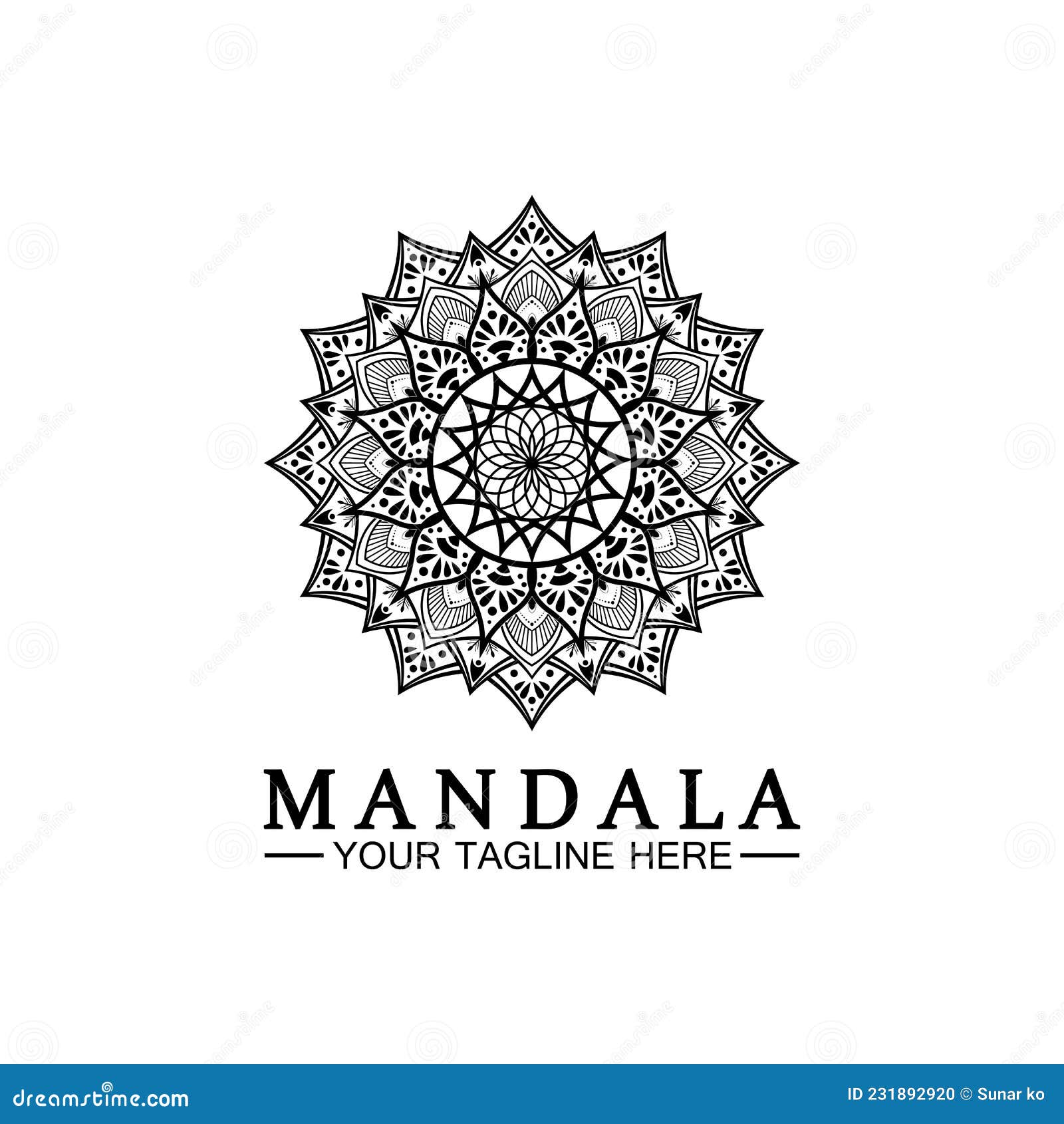 Mandala Logo Design Vector Template Stock Vector - Illustration of ...