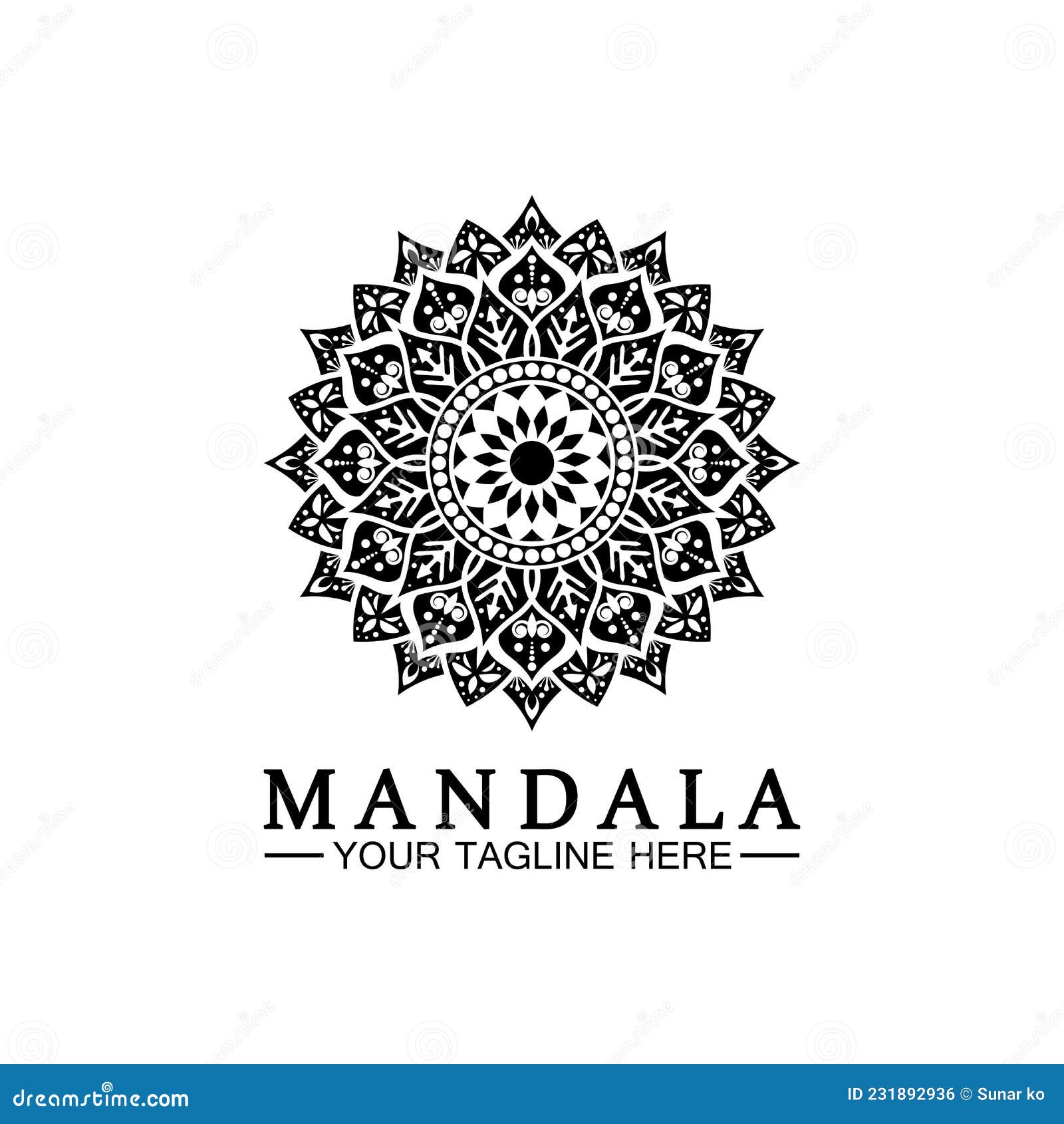 Mandala Logo Design Vector Template Stock Vector - Illustration of ...