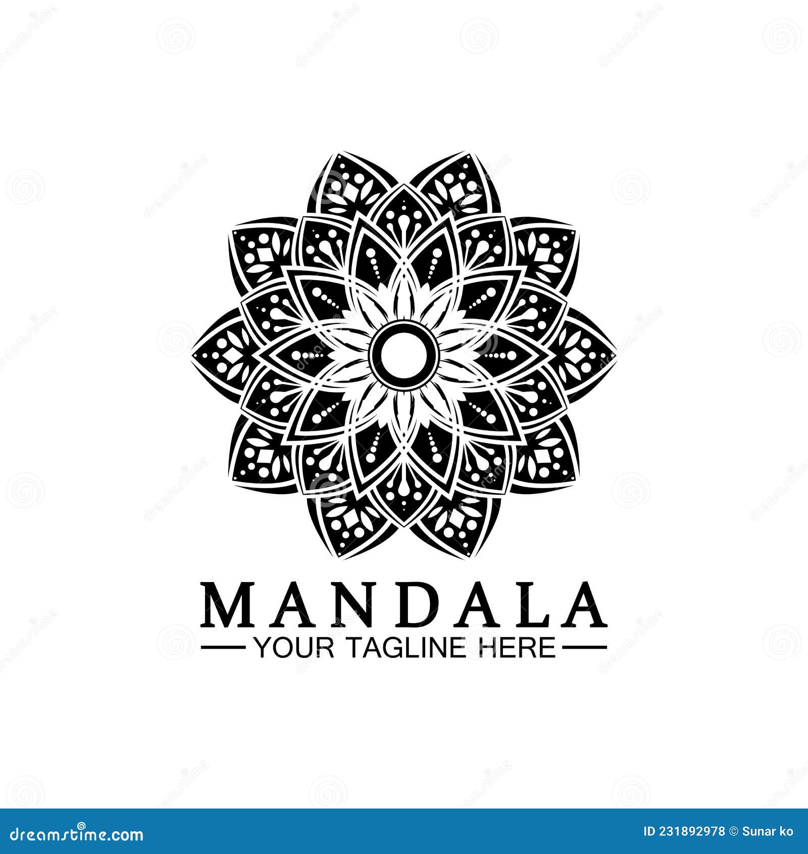Mandala Logo Design Vector Template Stock Illustration - Illustration ...