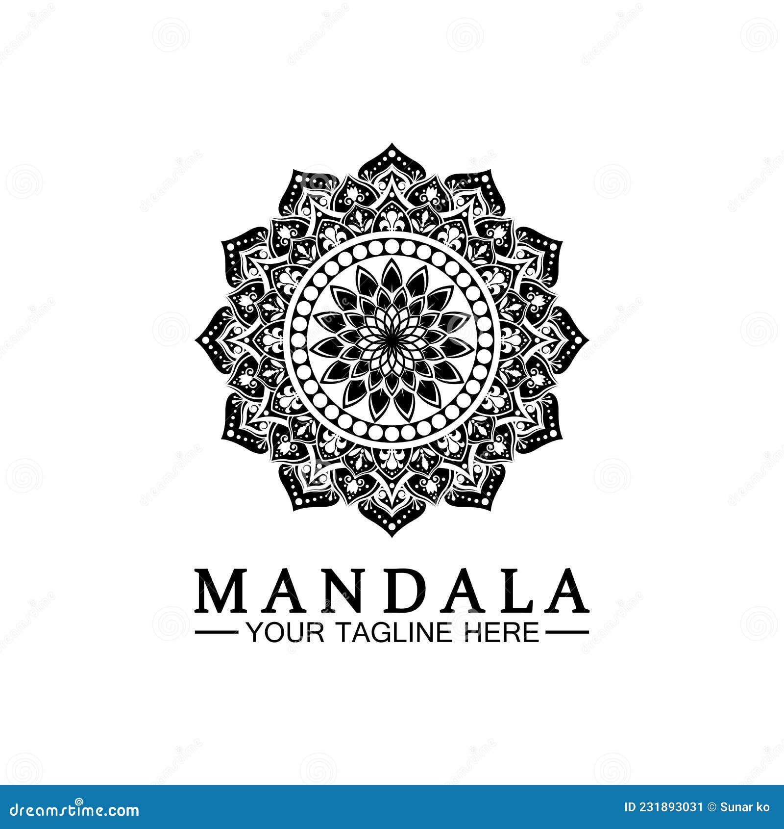 Mandala Logo Design Vector Template Stock Vector - Illustration of ...