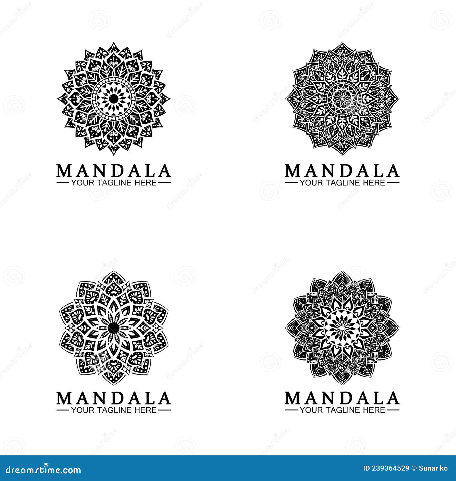Mandala Logo Design Vector Template Stock Vector - Illustration of ...