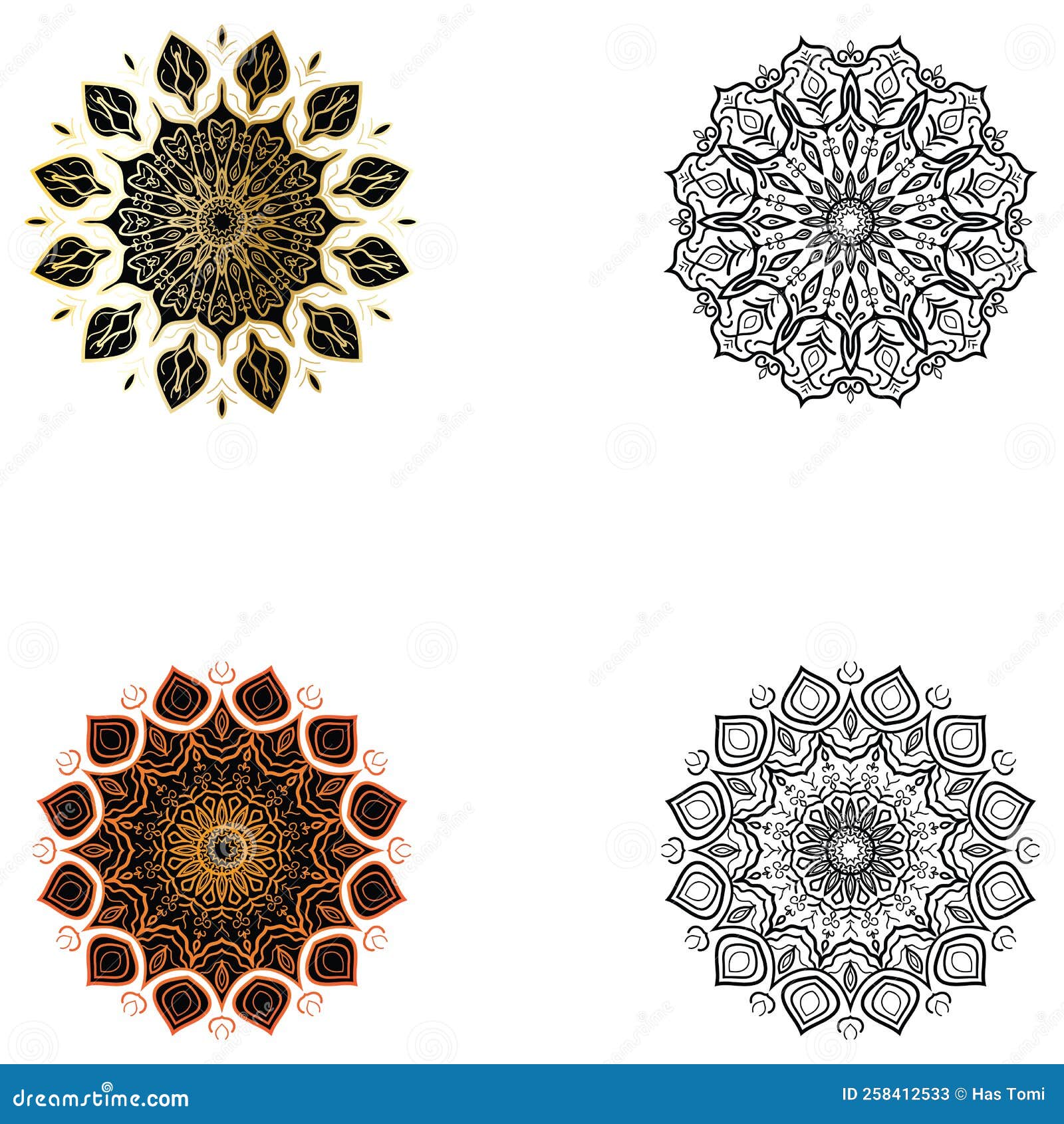 Mandala Logo Design Vector Template Stock Illustration - Illustration ...