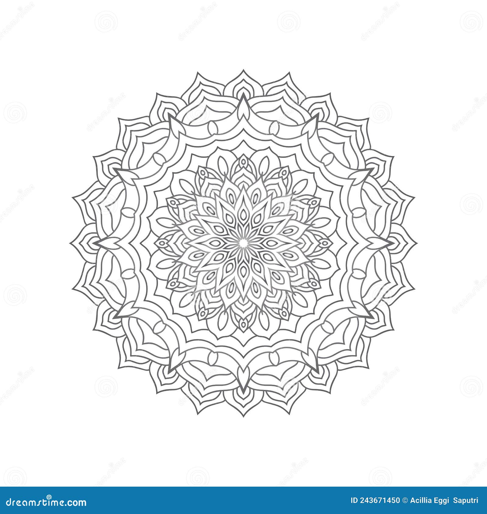 Mandala logo en vector stock illustratie. Illustration of versiering ...