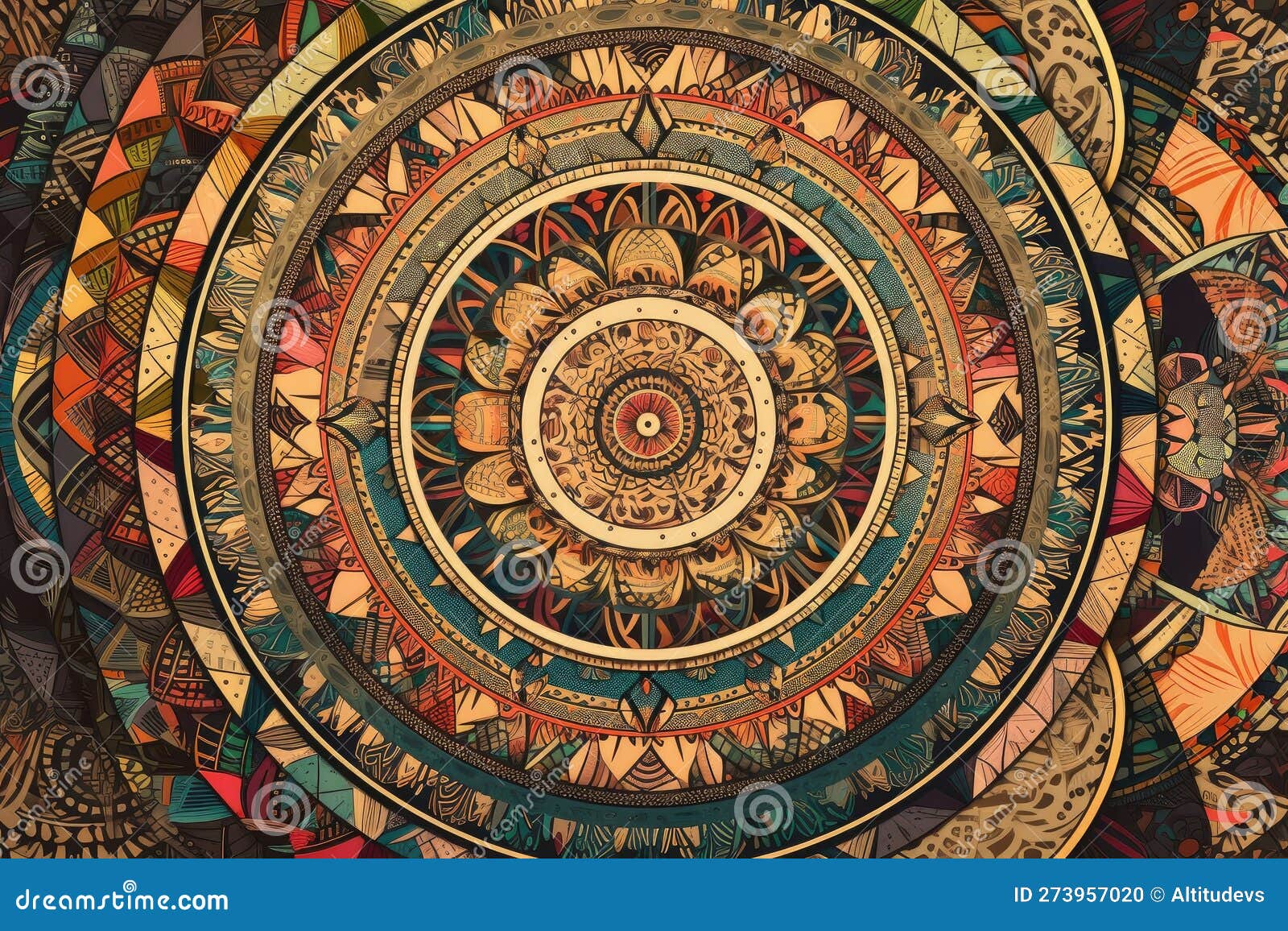 Mandala Made of Geometric Shapes and Patterns, with Each Shape ...