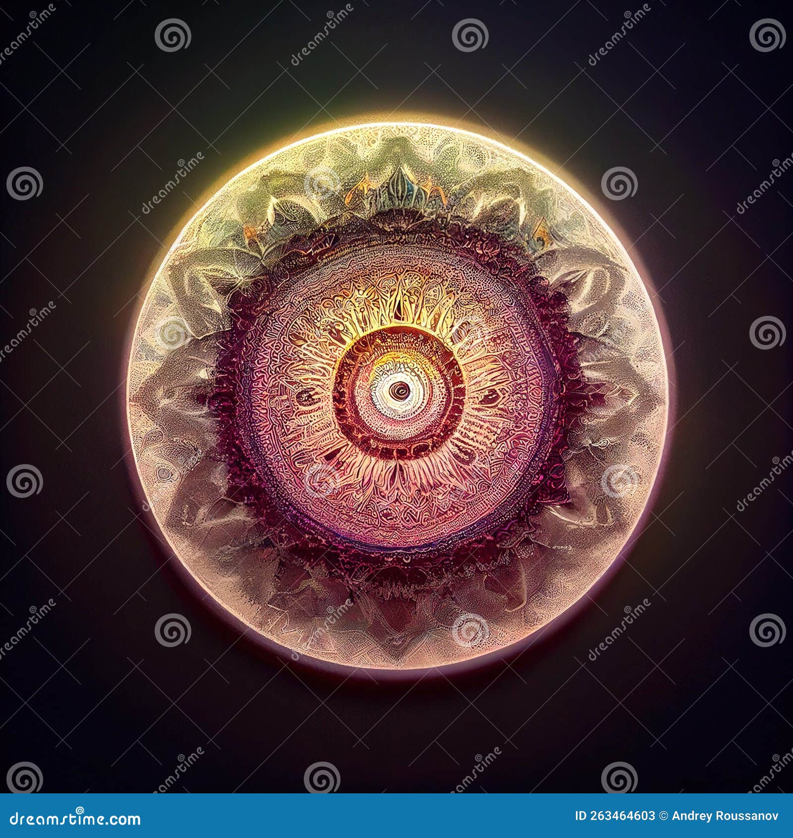 Mandala for Meditation. AI Render Stock Illustration - Illustration of ...