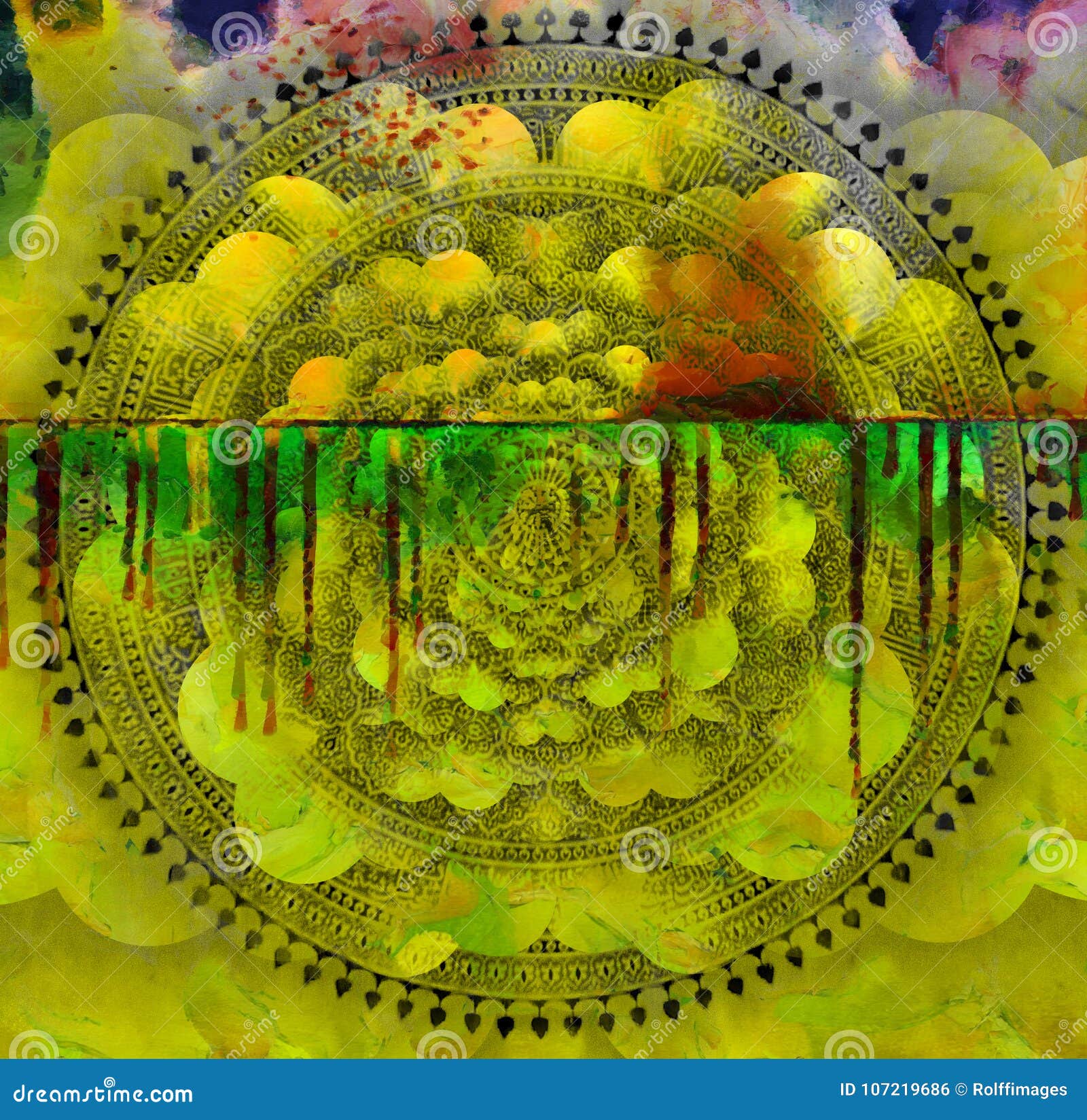 Cosmic mandala stock photo. Image of endless, ornament - 107219686