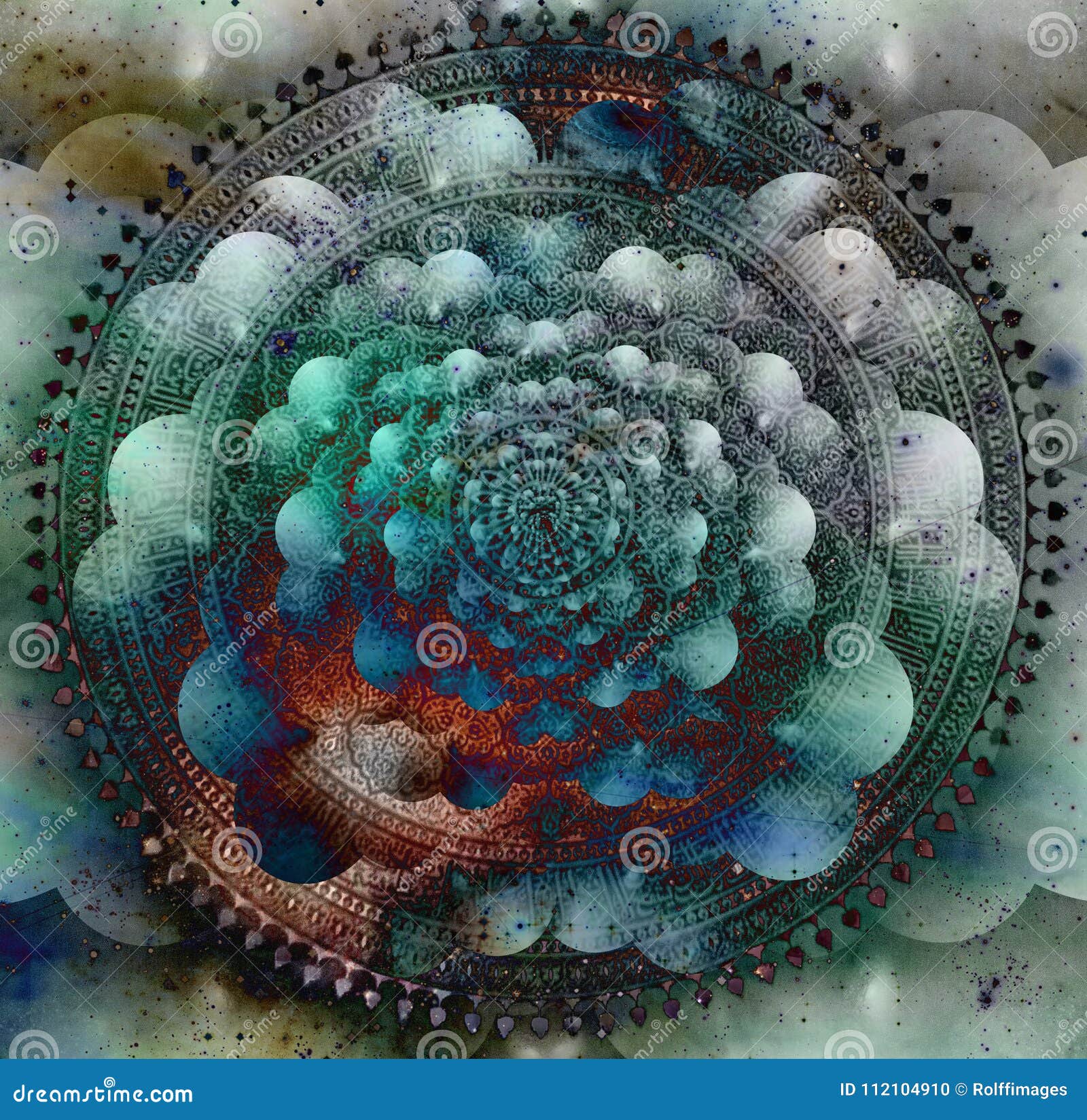 Cosmic mandala stock illustration. Illustration of galaxy - 112104910