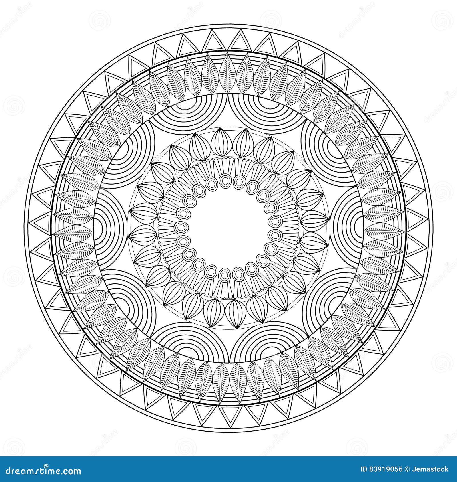 Mandala Mystical Scheme Outline Stock Vector - Illustration of sign ...