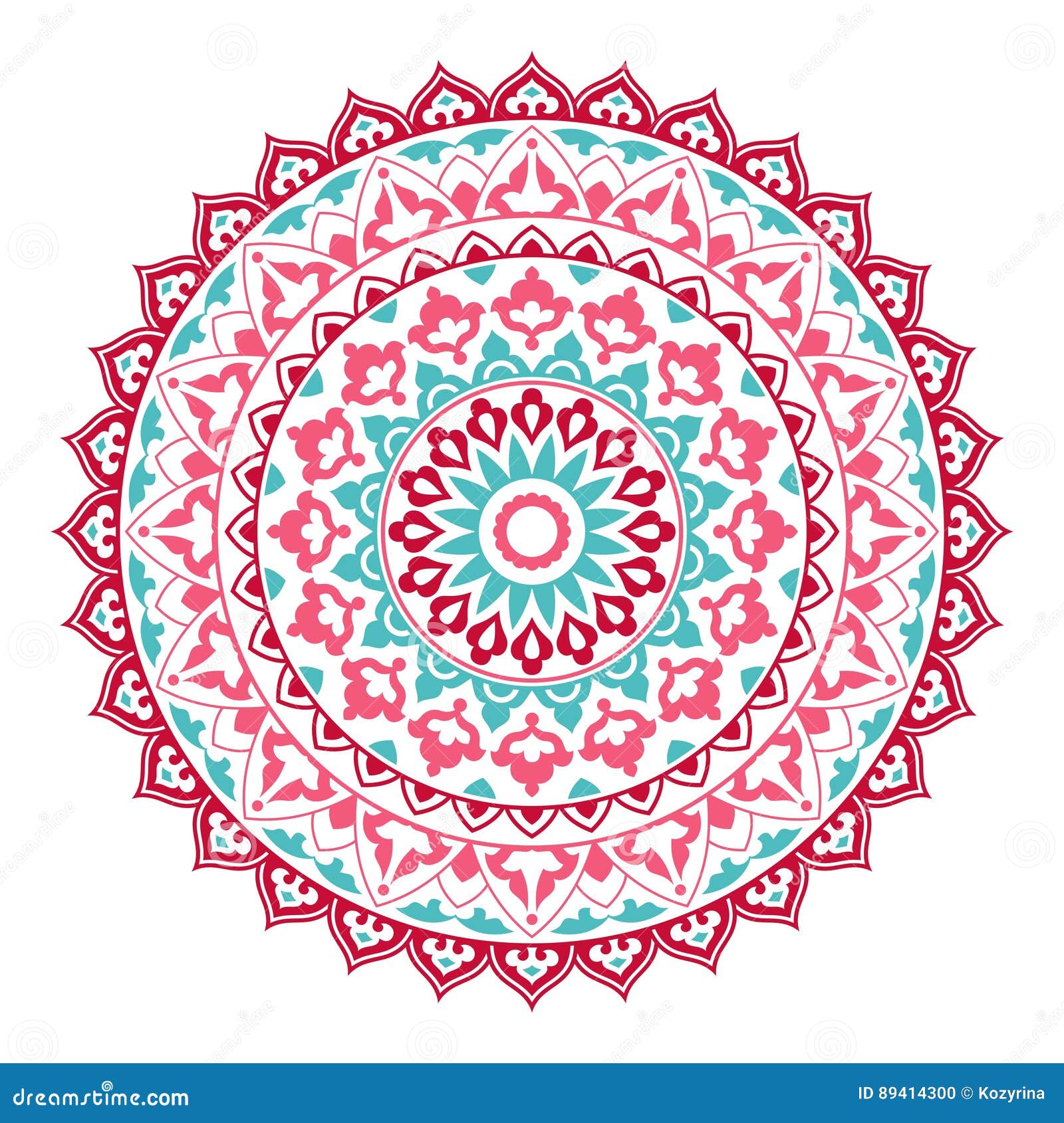 Mandala. Ornamental Round Pattern. Stock Vector - Illustration of ...