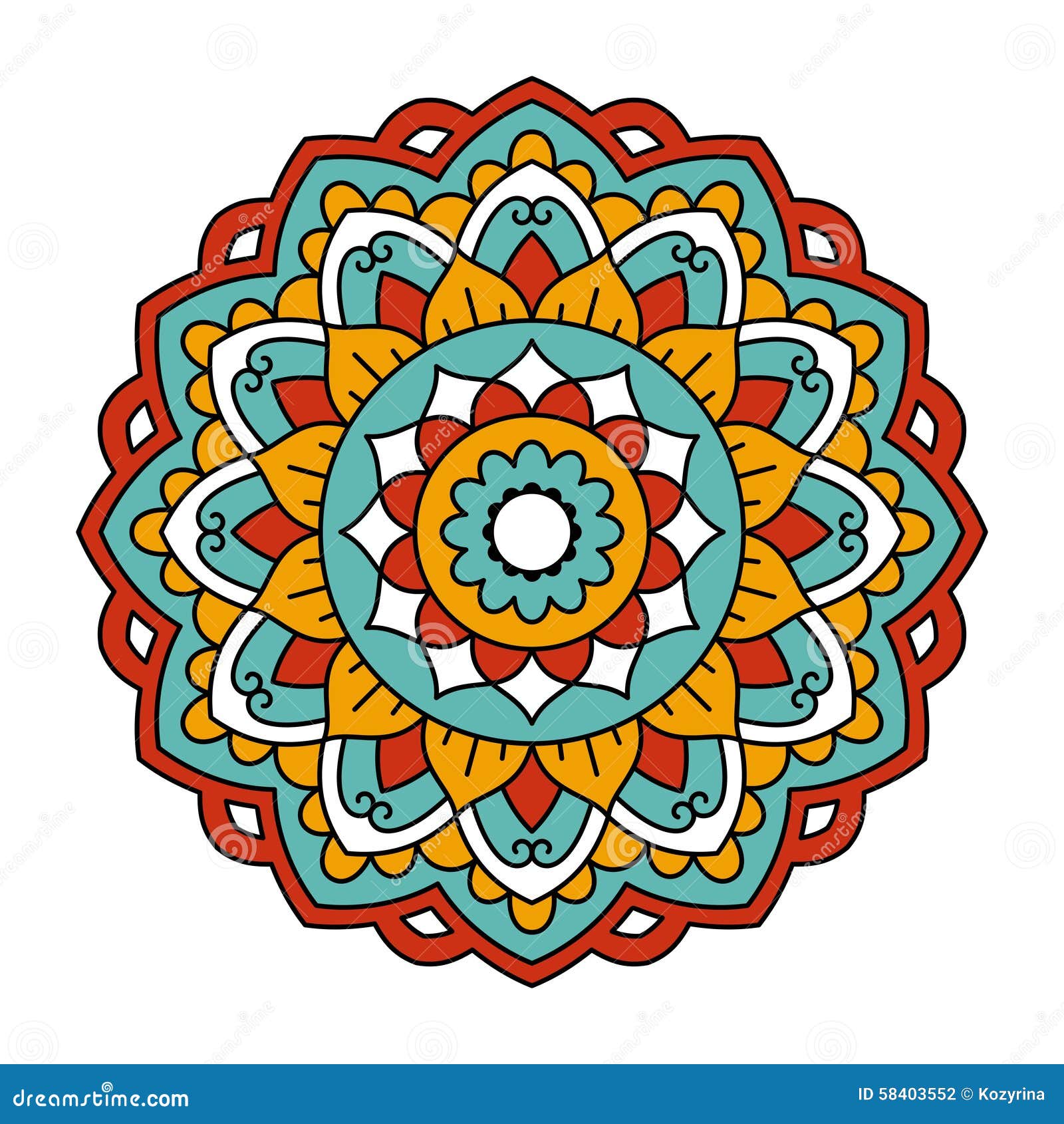Mandala. Ornamental Round Pattern Stock Vector - Illustration of bloom ...