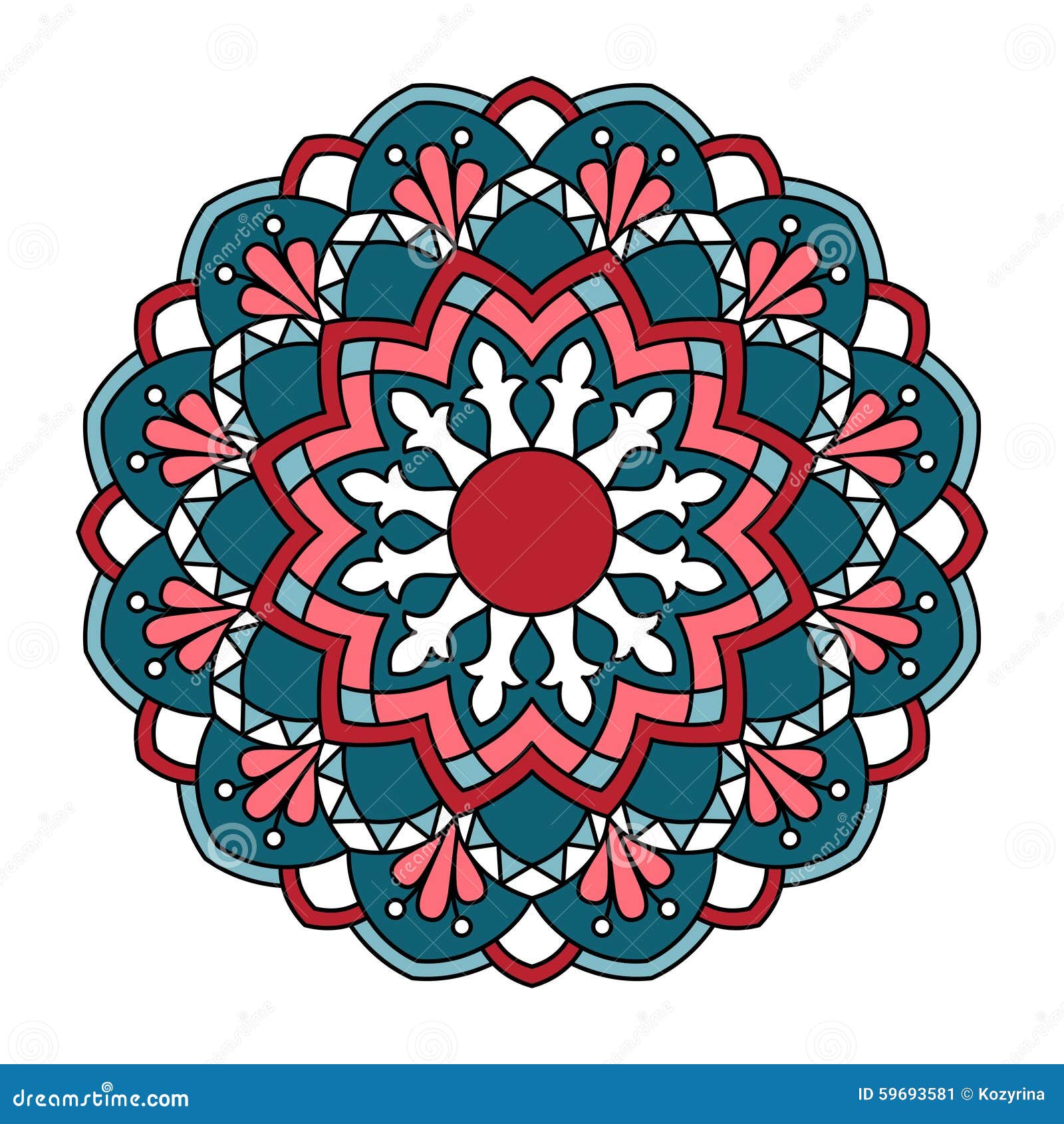 Mandala. Ornamental Round Pattern Stock Vector - Illustration of asian ...