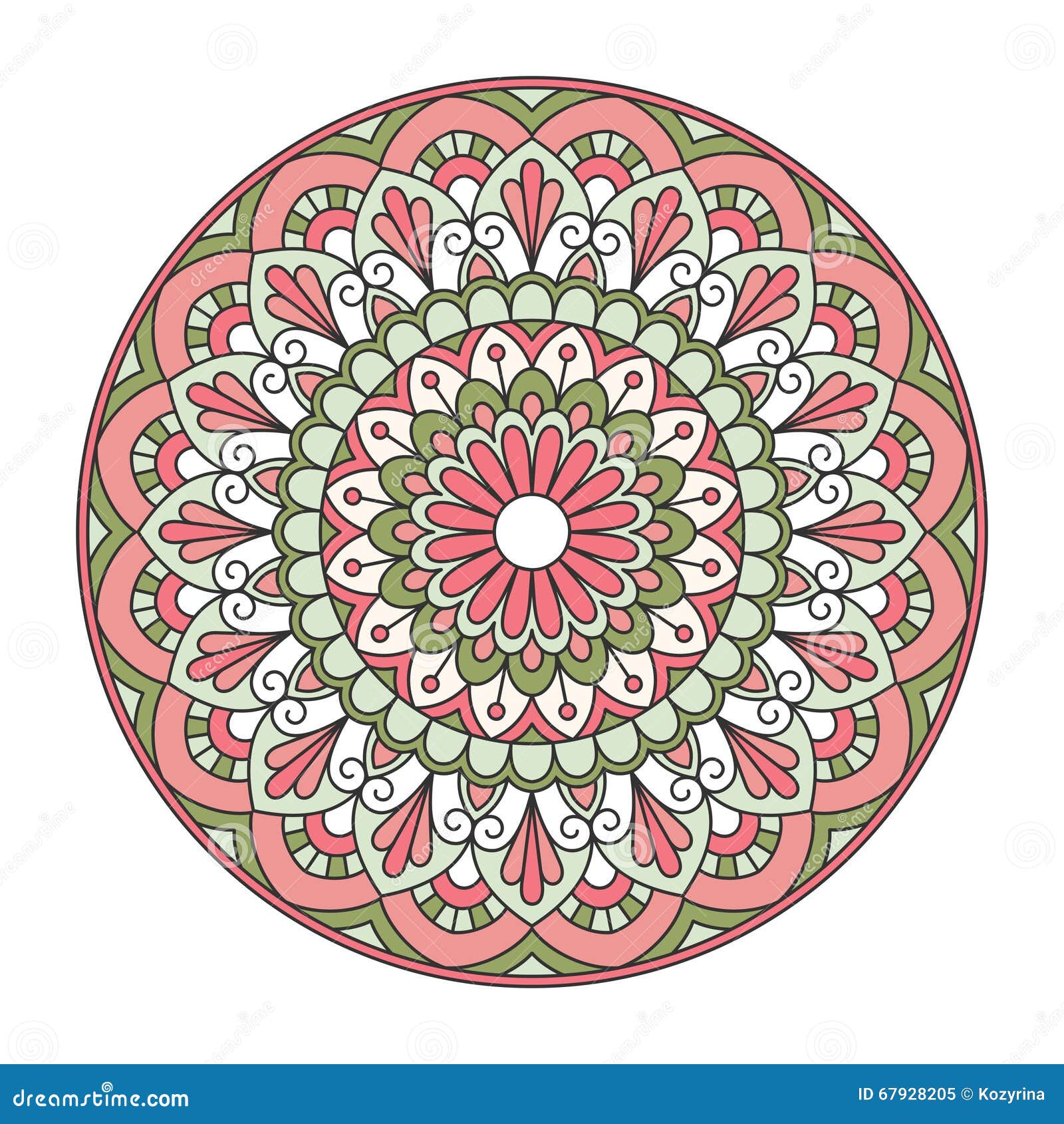 Mandala. Ornamental Round Pattern. Stock Vector - Illustration of ...