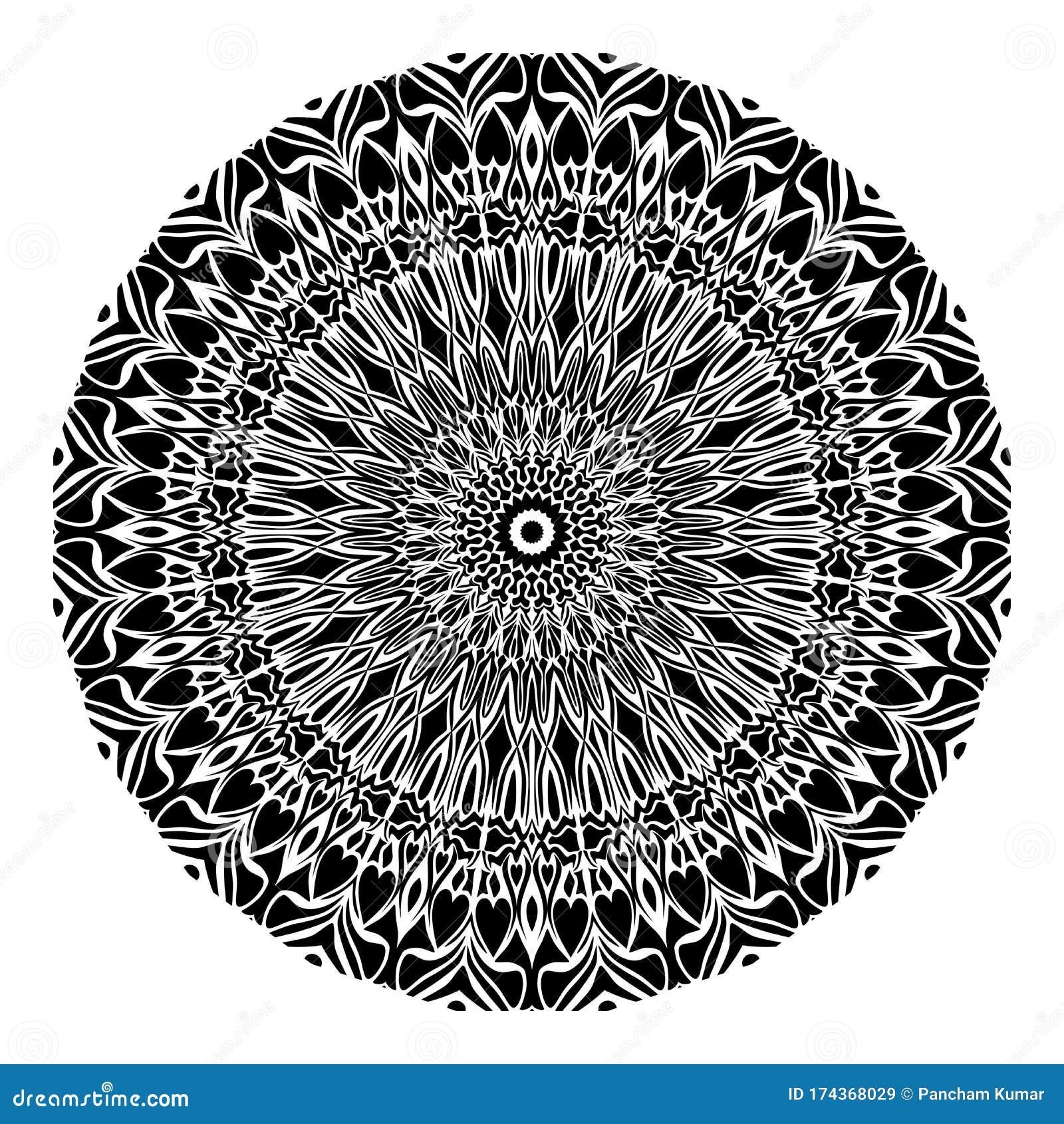 Mandala. stock vector. Illustration of adults, pattern - 174368029