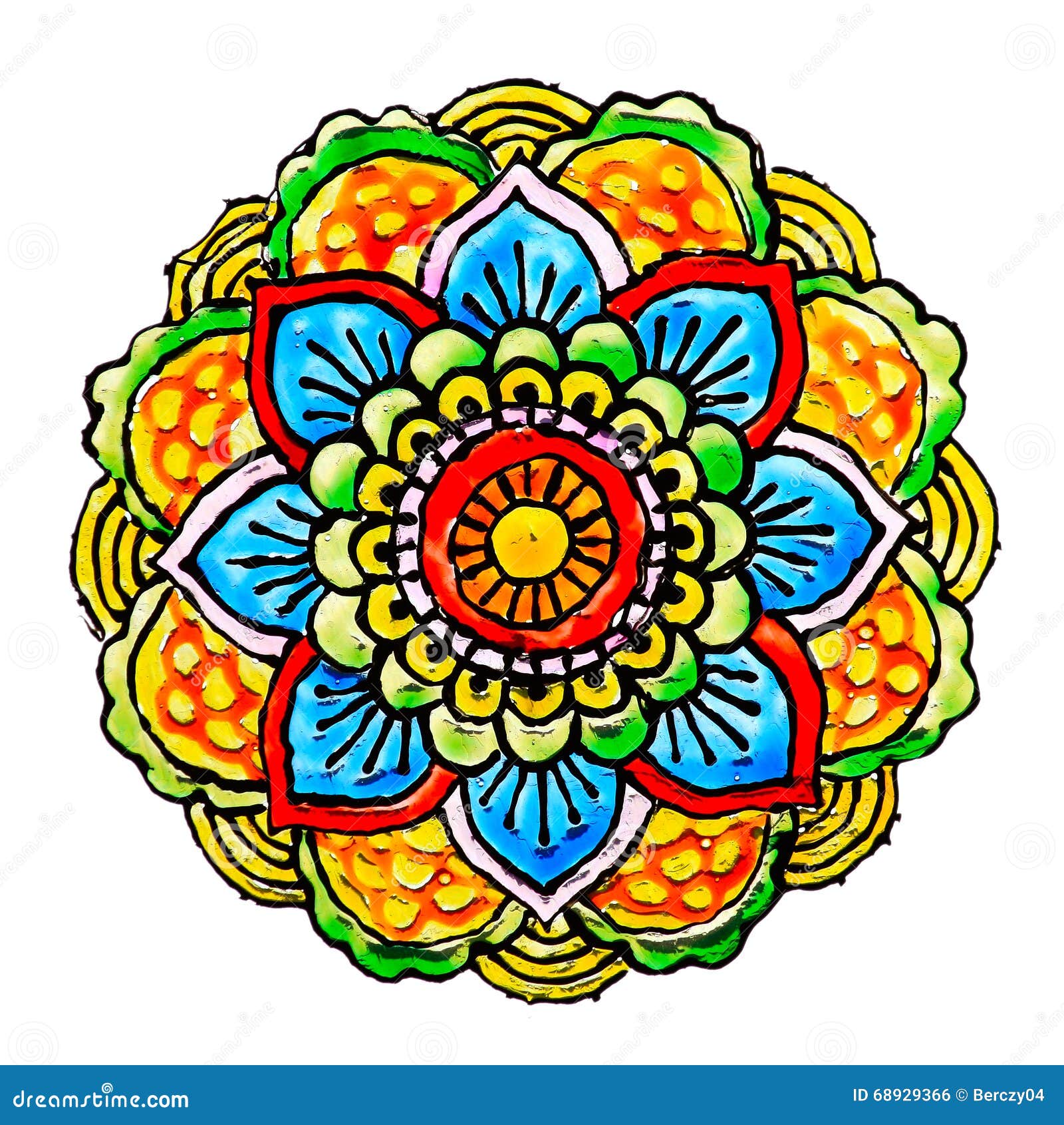 Mandala Handmade Draw With Words Royalty-Free Stock Photography ...