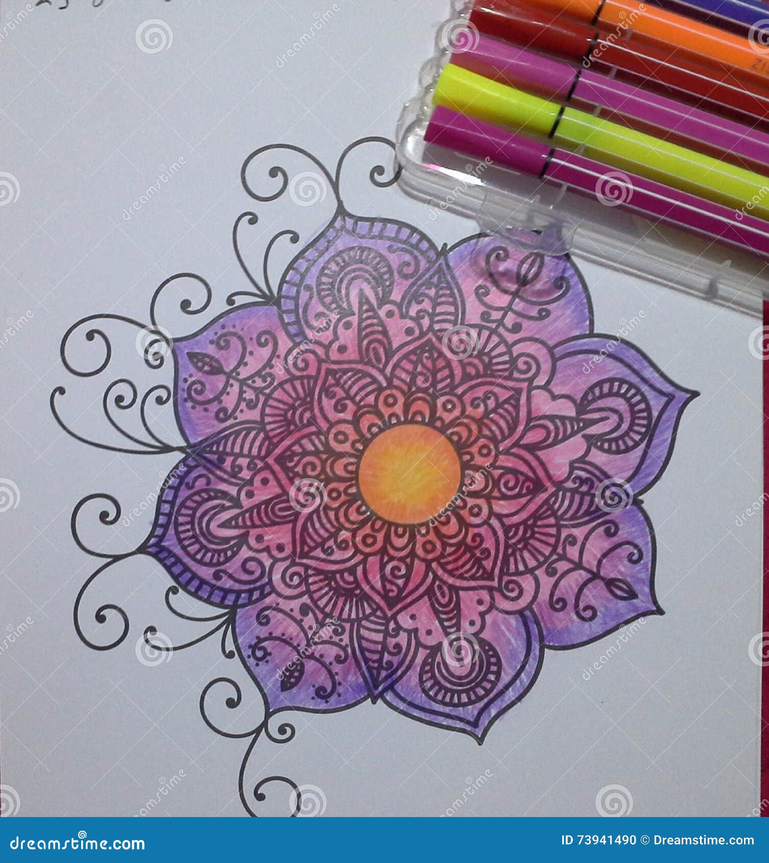 Mandala stock photo. Image of painting, design, colotes - 73941490