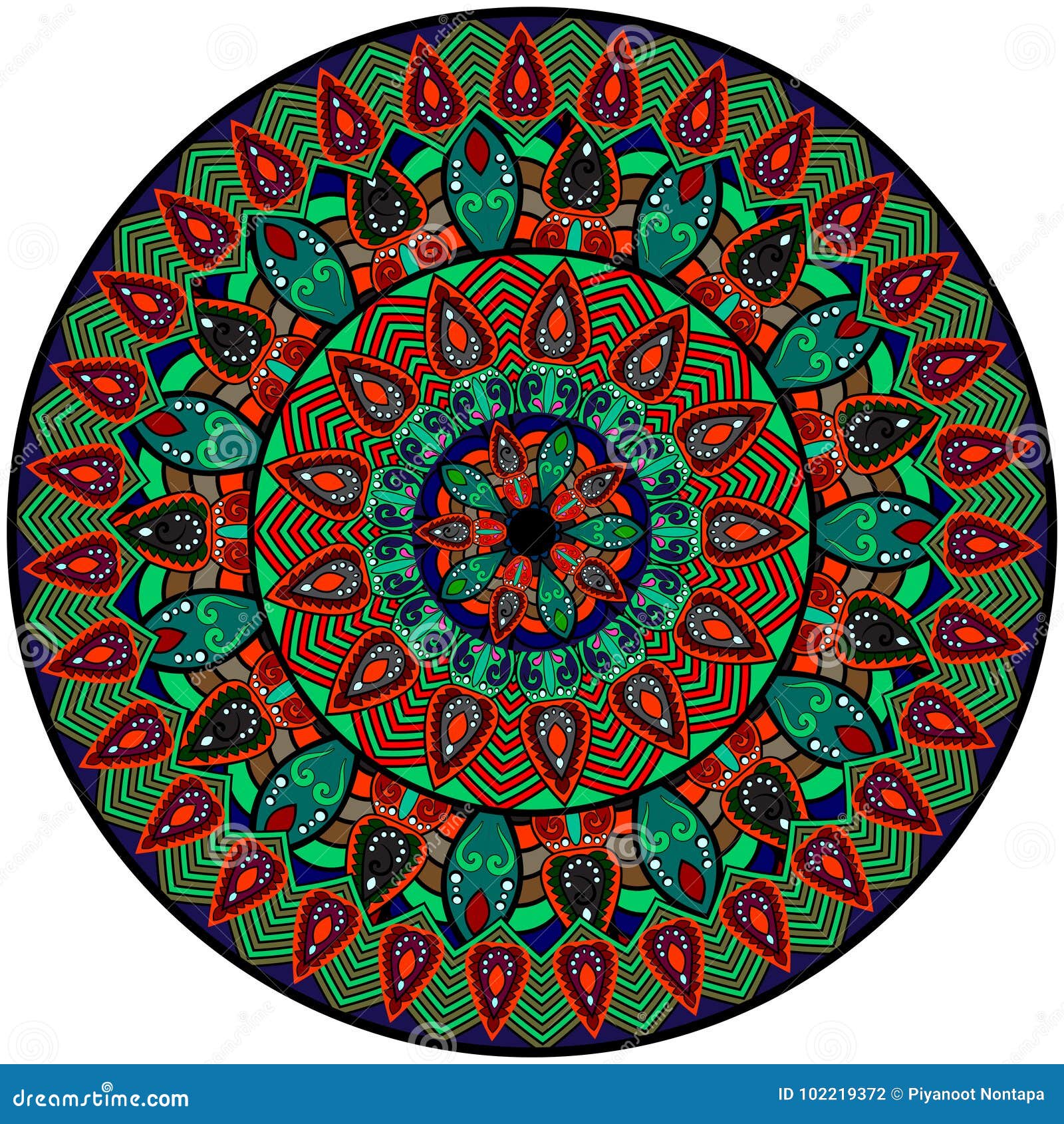 Mandala Pattern vector illustratie. Illustration of bloem - 102219372