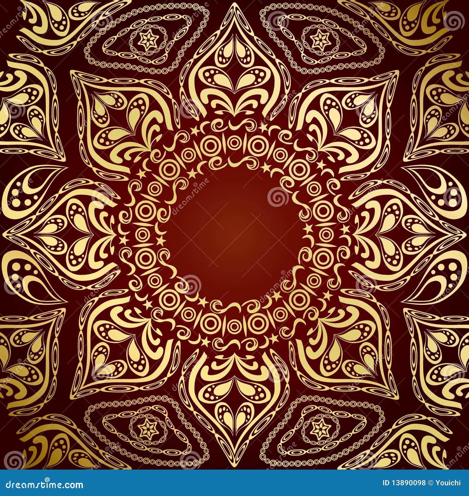 Mandala Pattern stock vector. Illustration of craft, floral - 13890098