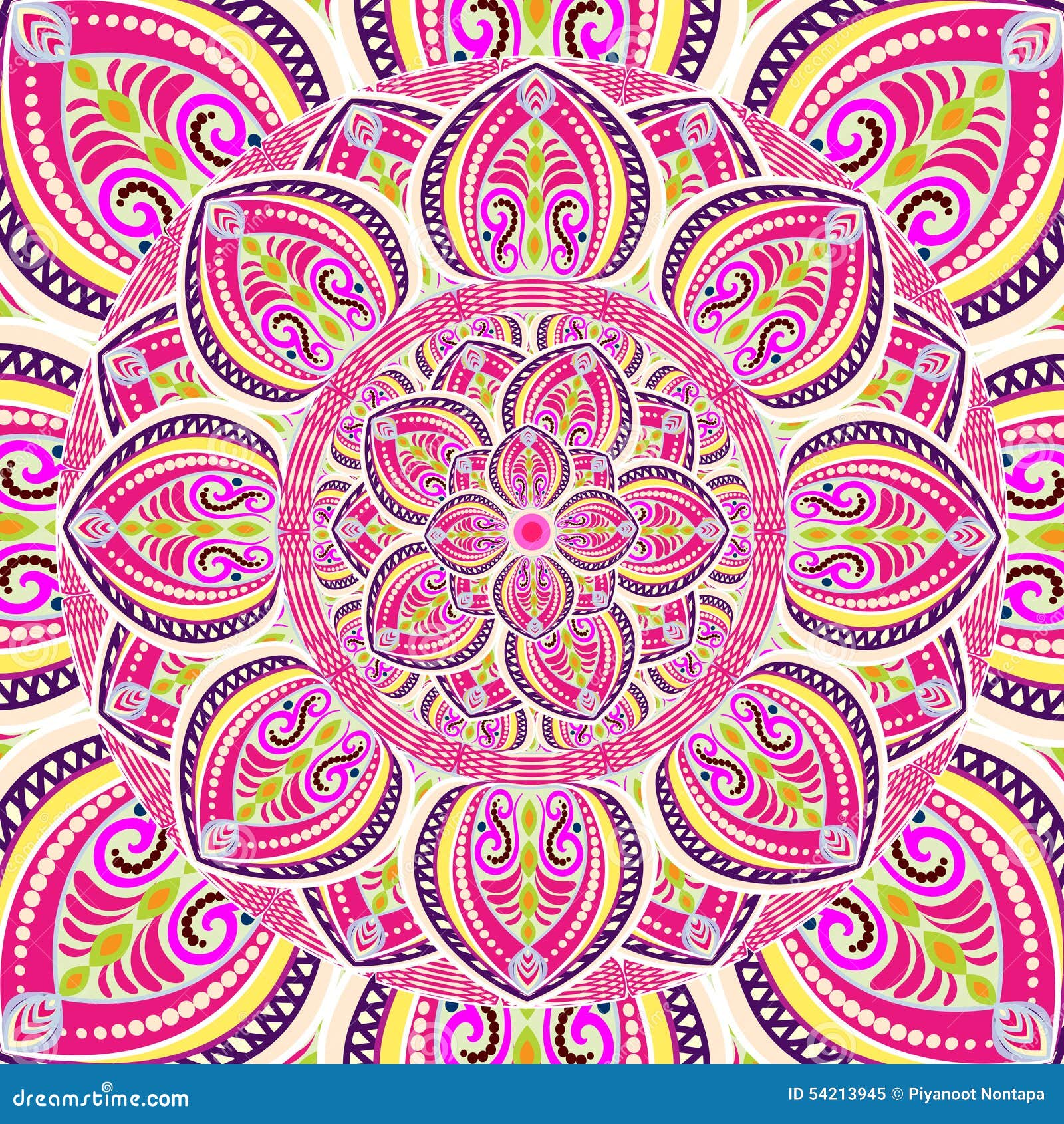 Mandala pattern stock vector. Illustration of frame, abstract - 54213945