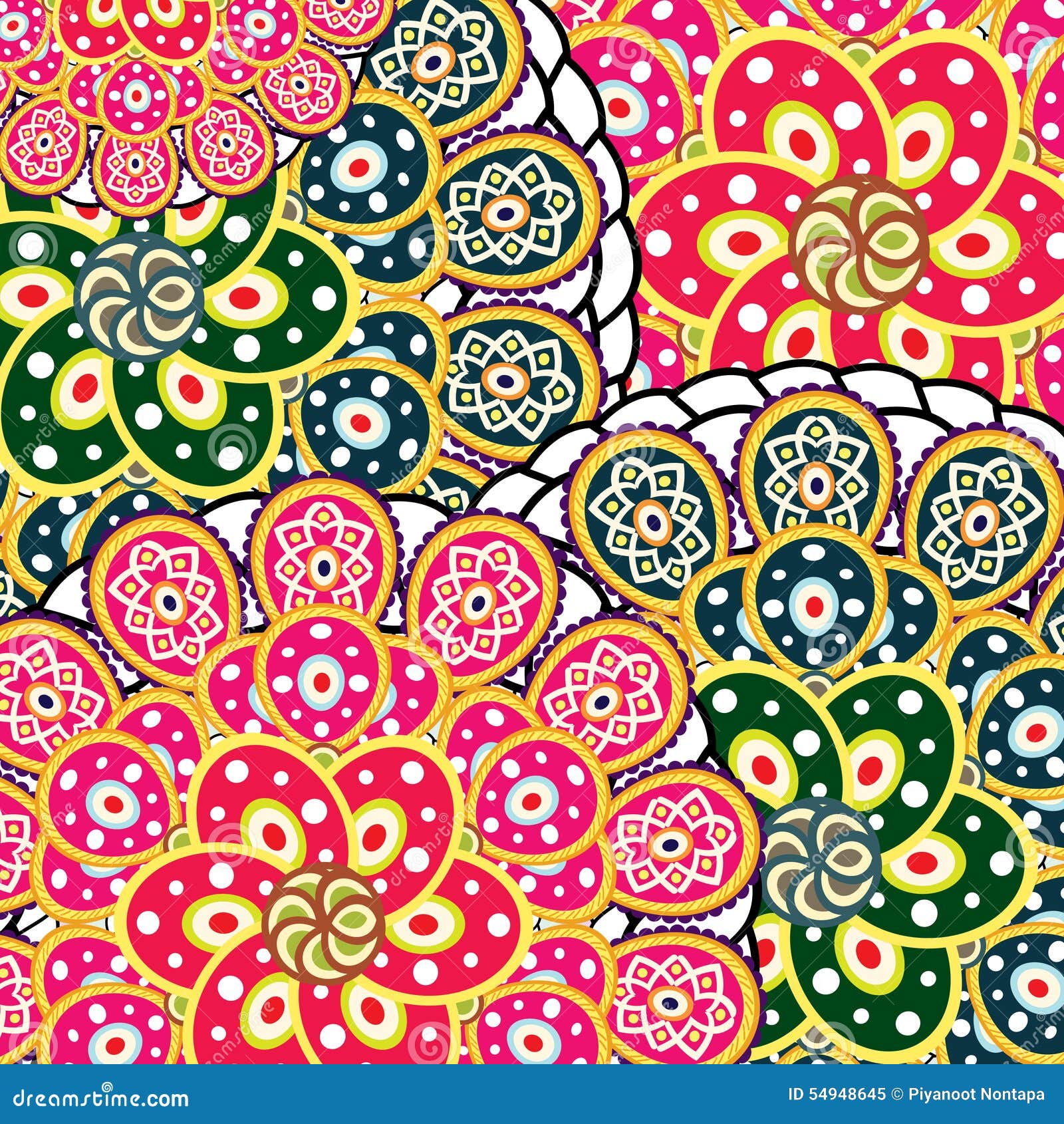 Mandala pattern stock vector. Illustration of decor, frame - 54948645