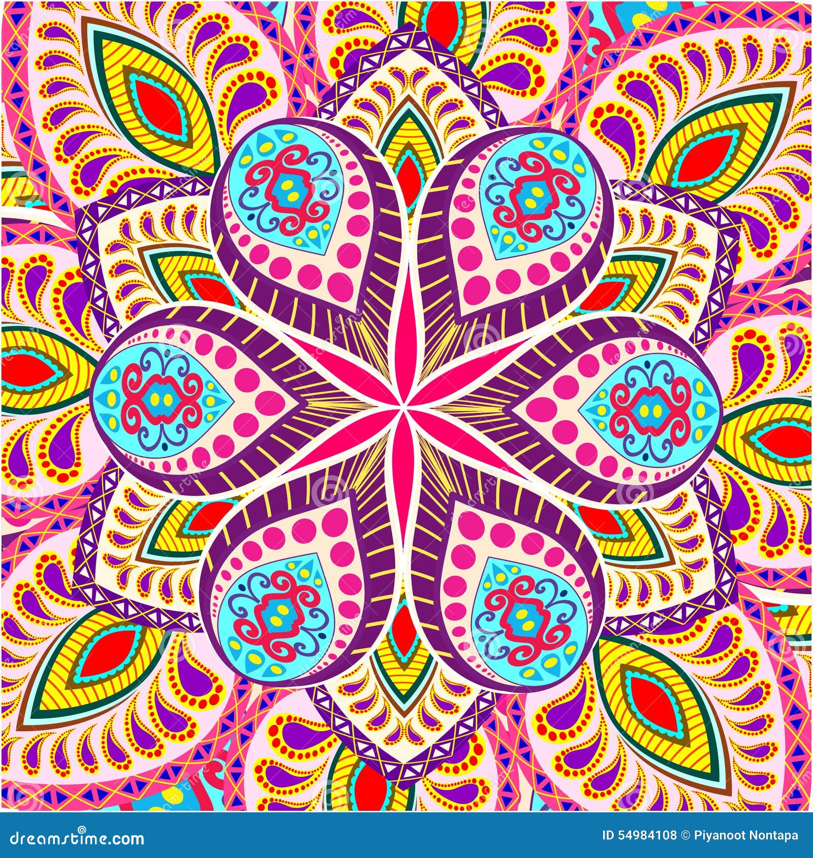 Mandala pattern stock vector. Illustration of abstract - 54984108