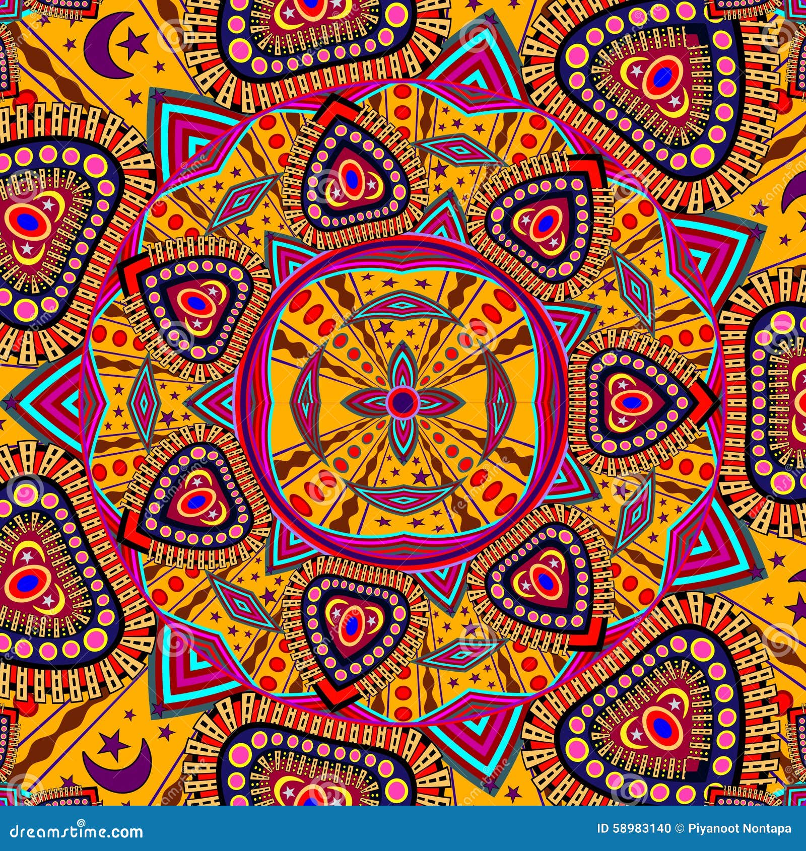 Mandala pattern stock vector. Illustration of imprint - 58983140