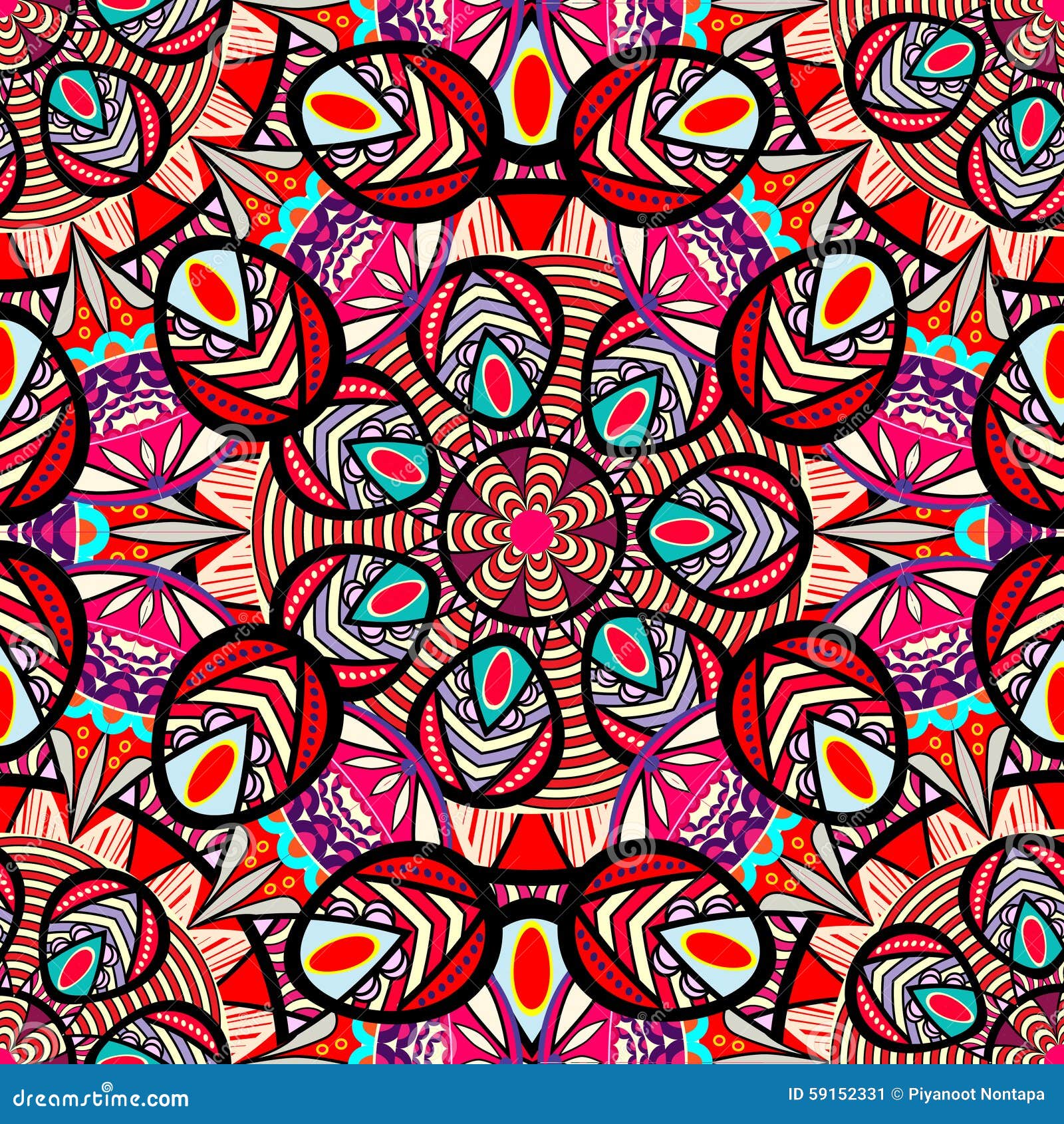 Mandala pattern stock vector. Illustration of imprint - 59152331