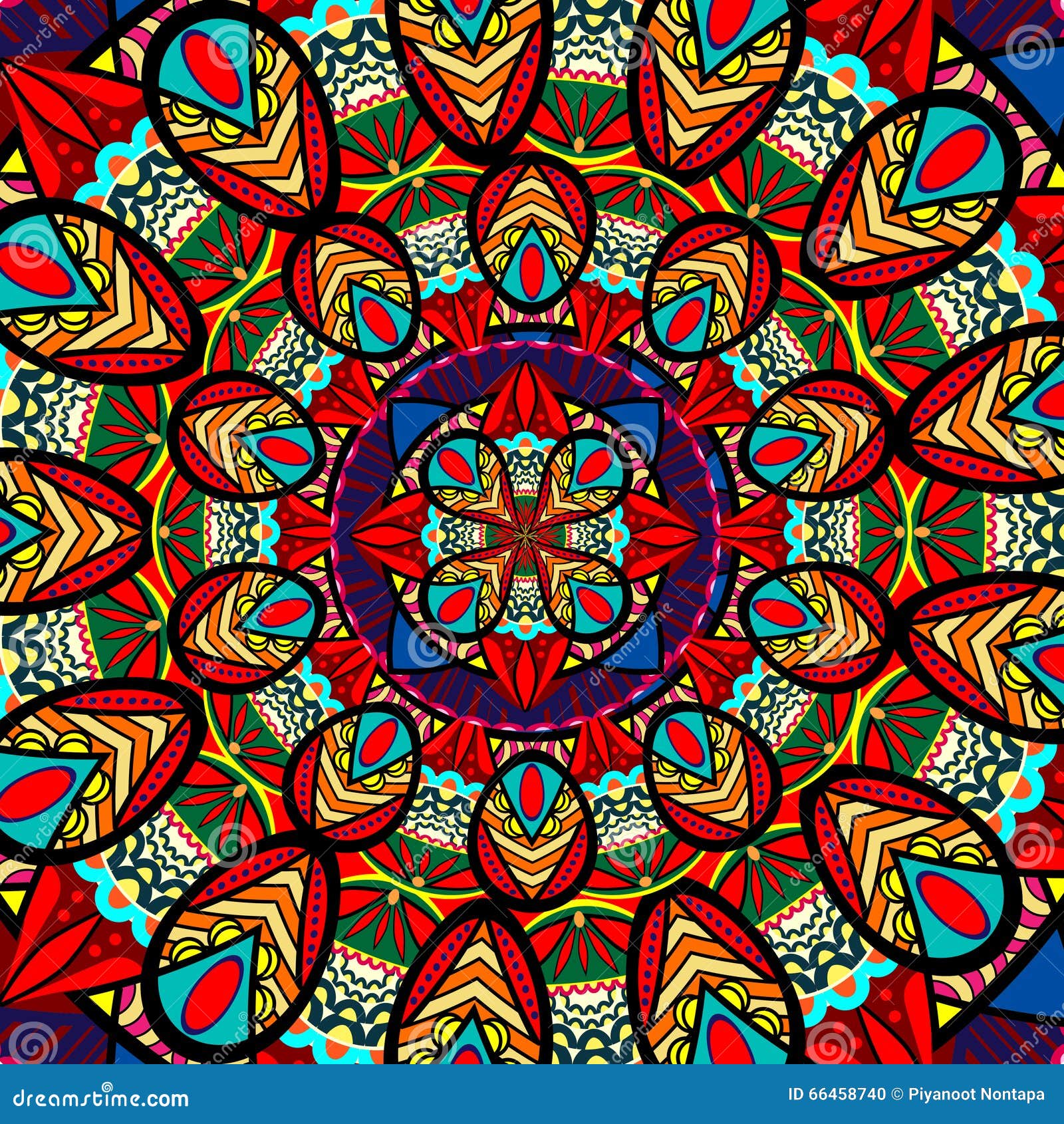 Mandala pattern stock vector. Illustration of abstract - 66458740