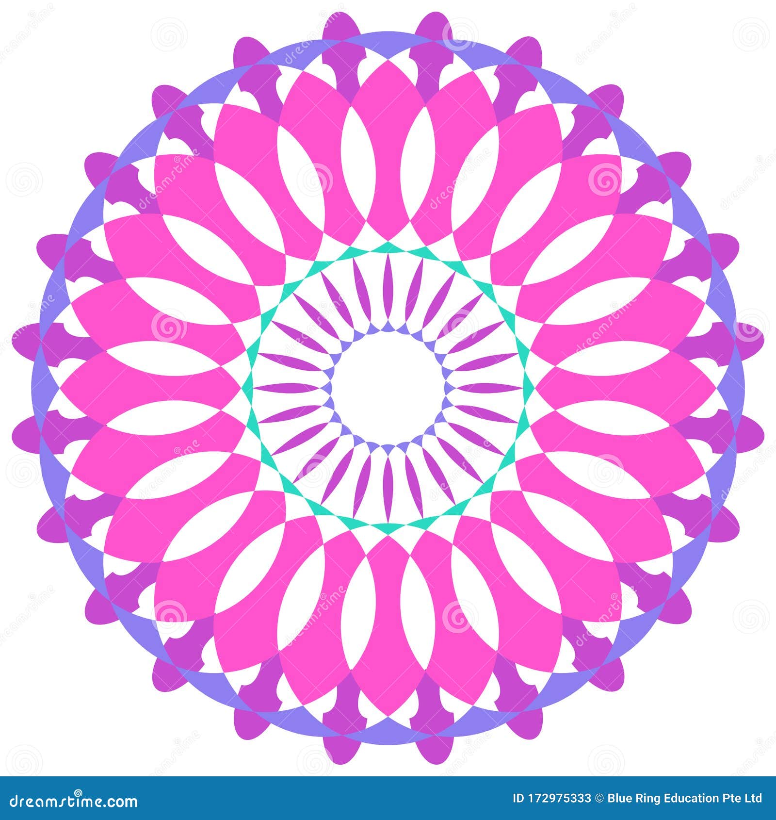 Mandala Pattern Design in Pink and Purple Stock Vector - Illustration ...