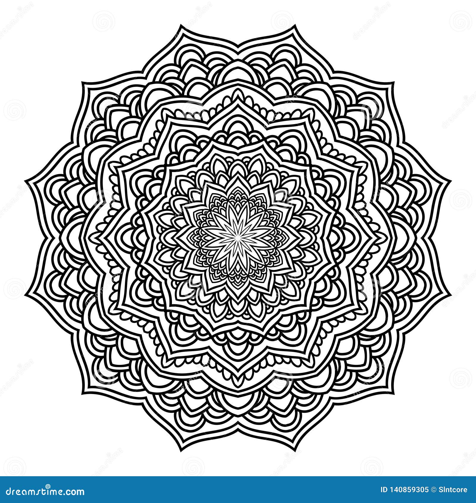 Mandala Pattern Lace 04 stock illustrationer. Illustration av mandala ...