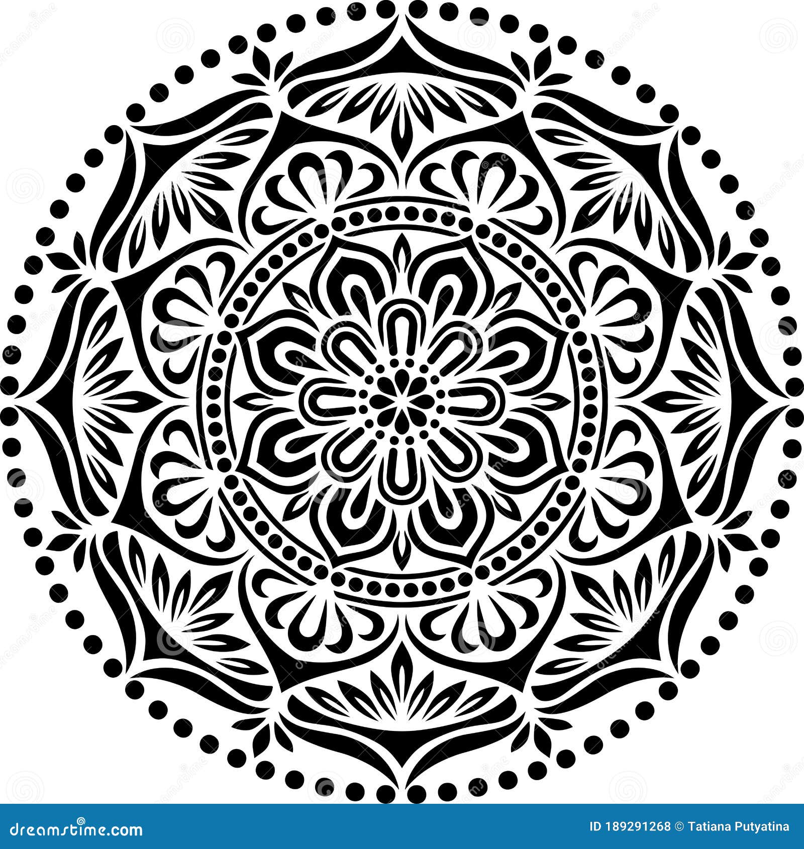 Mandala Pattern Stencil Doodles Sketch Stock Illustration ...