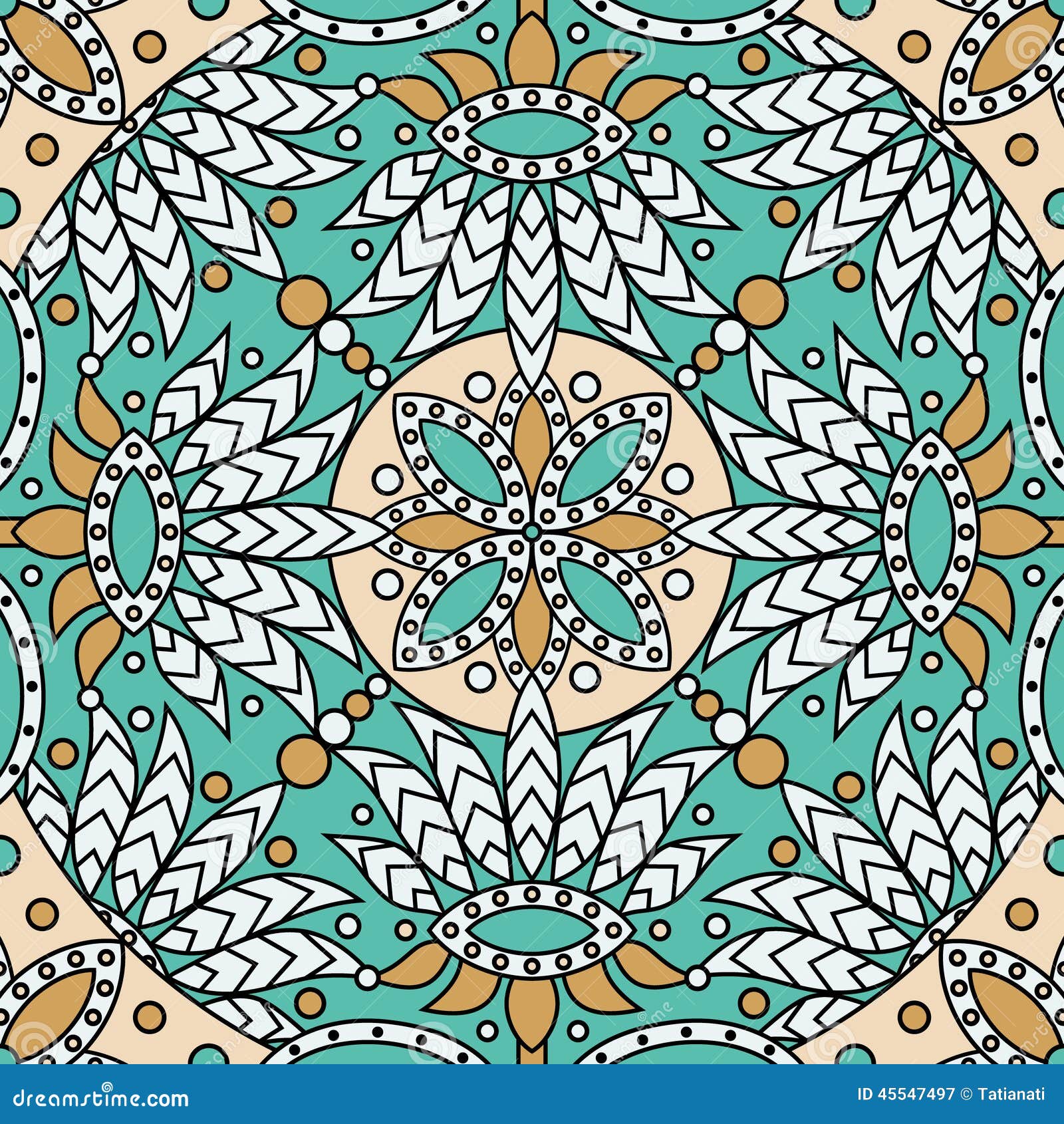 Mandala Pattern Element To Use As Background Or Texture Royalty-Free ...