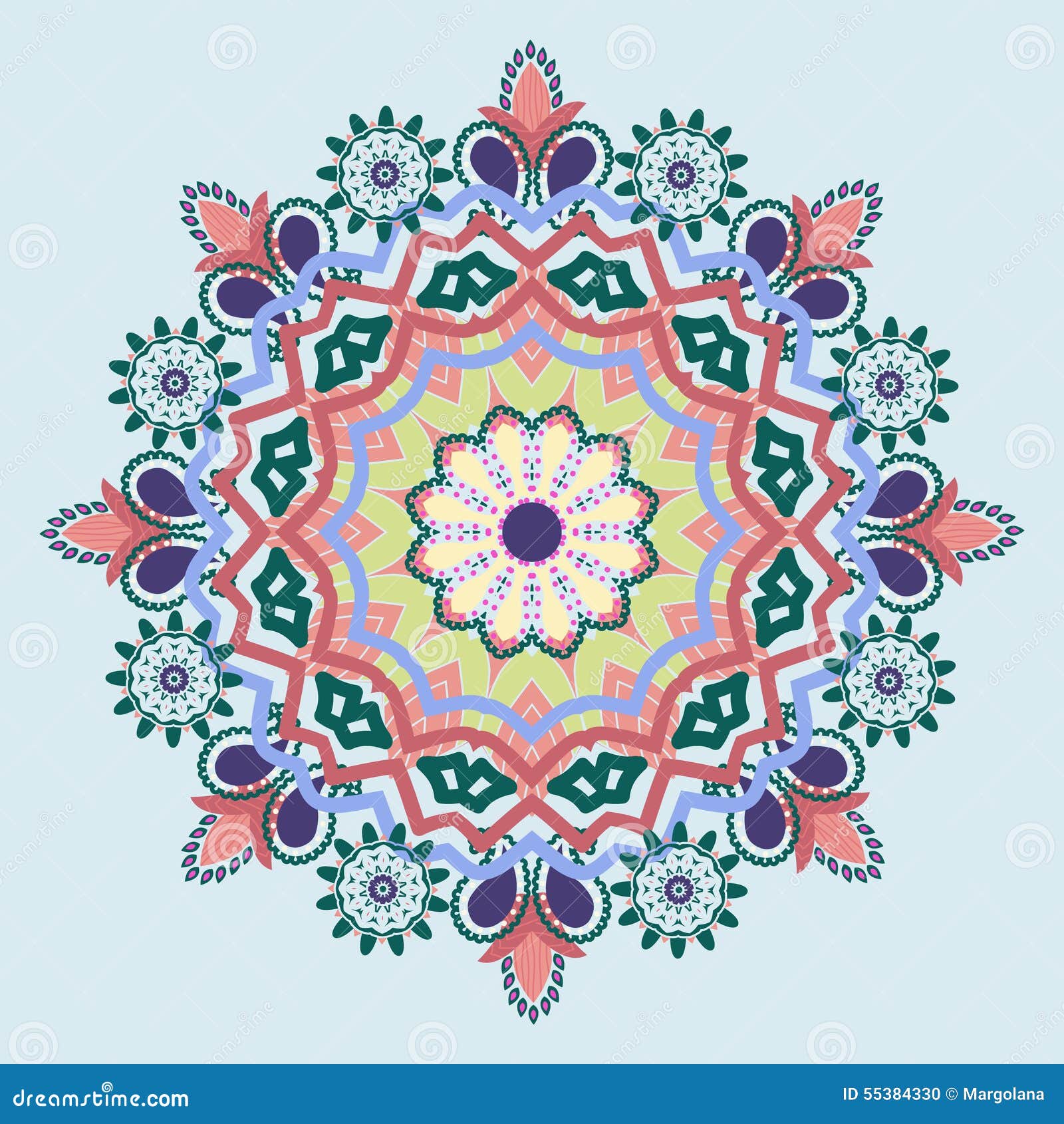 Mandala Patterns Round Ornament. Decorative Elements for You De Stock ...