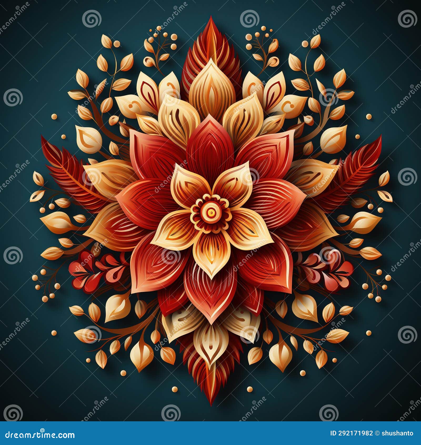 Mandala Rangoli Design for Dewali Background Wallpaper Stock ...