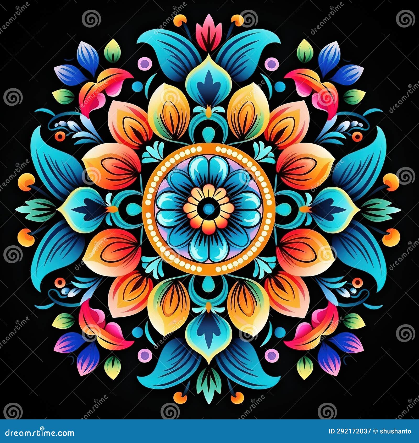 Mandala Rangoli Design for Dewali Background Wallpaper Stock ...
