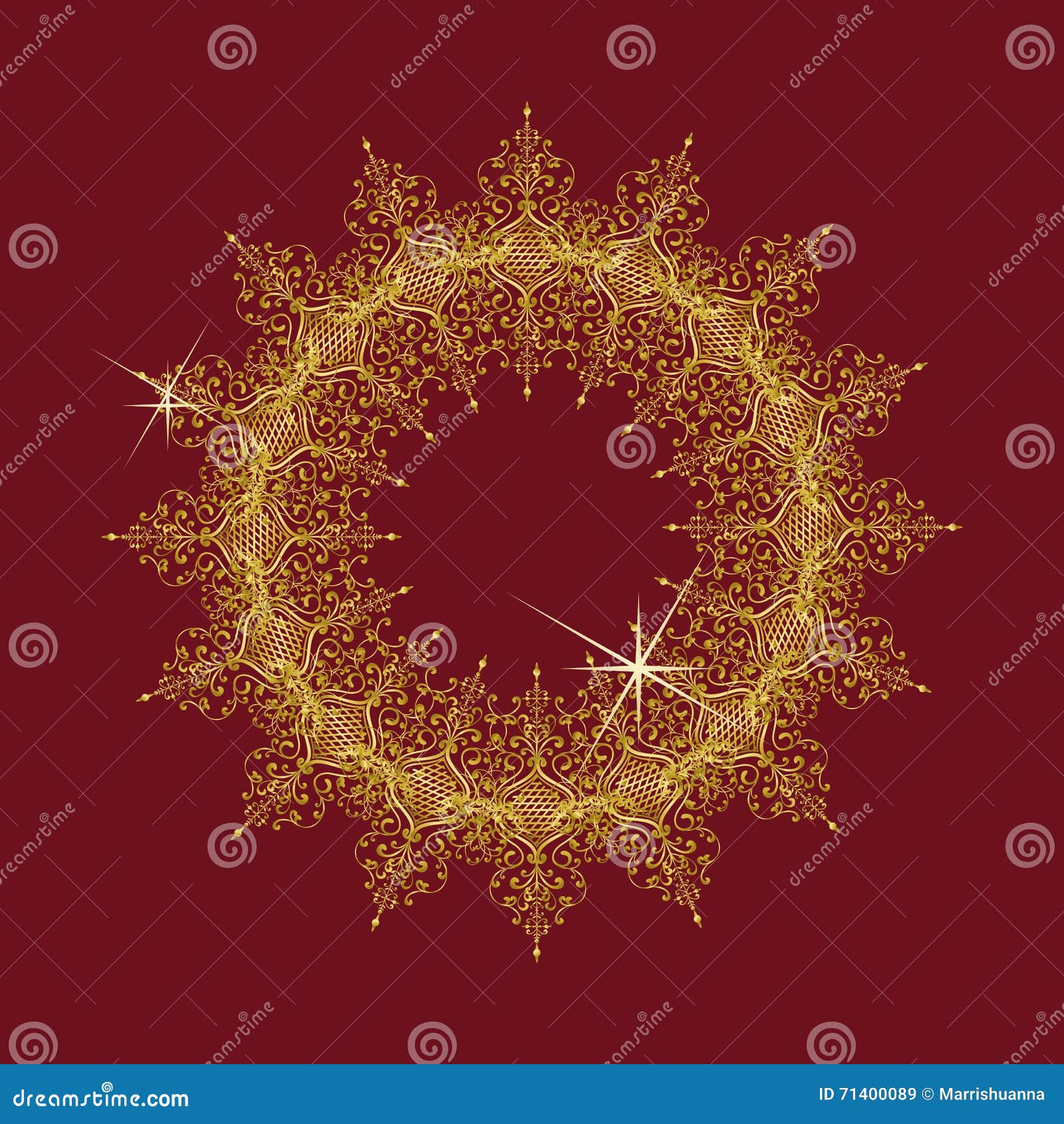 Mandala redonda do laço ilustração do vetor. Ilustração de cultura ...