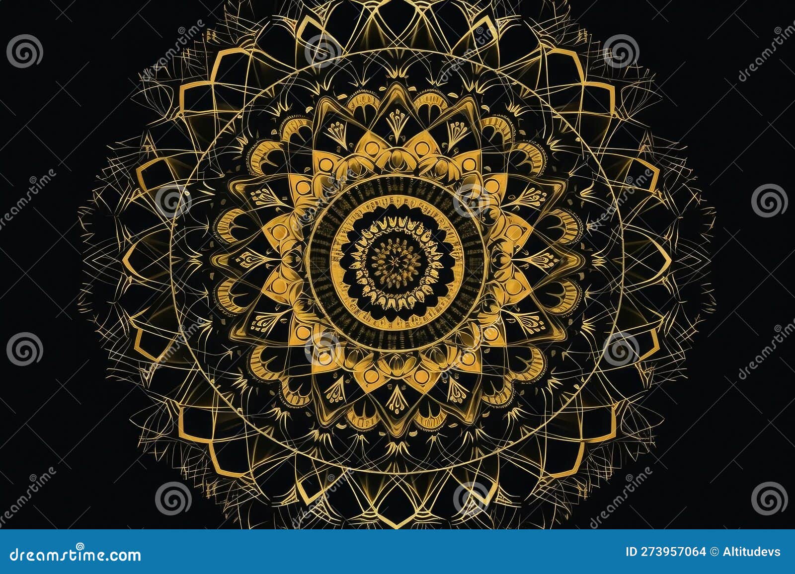 Mandala with Repeating Geometric Patterns and Sacred Geometry Stock ...