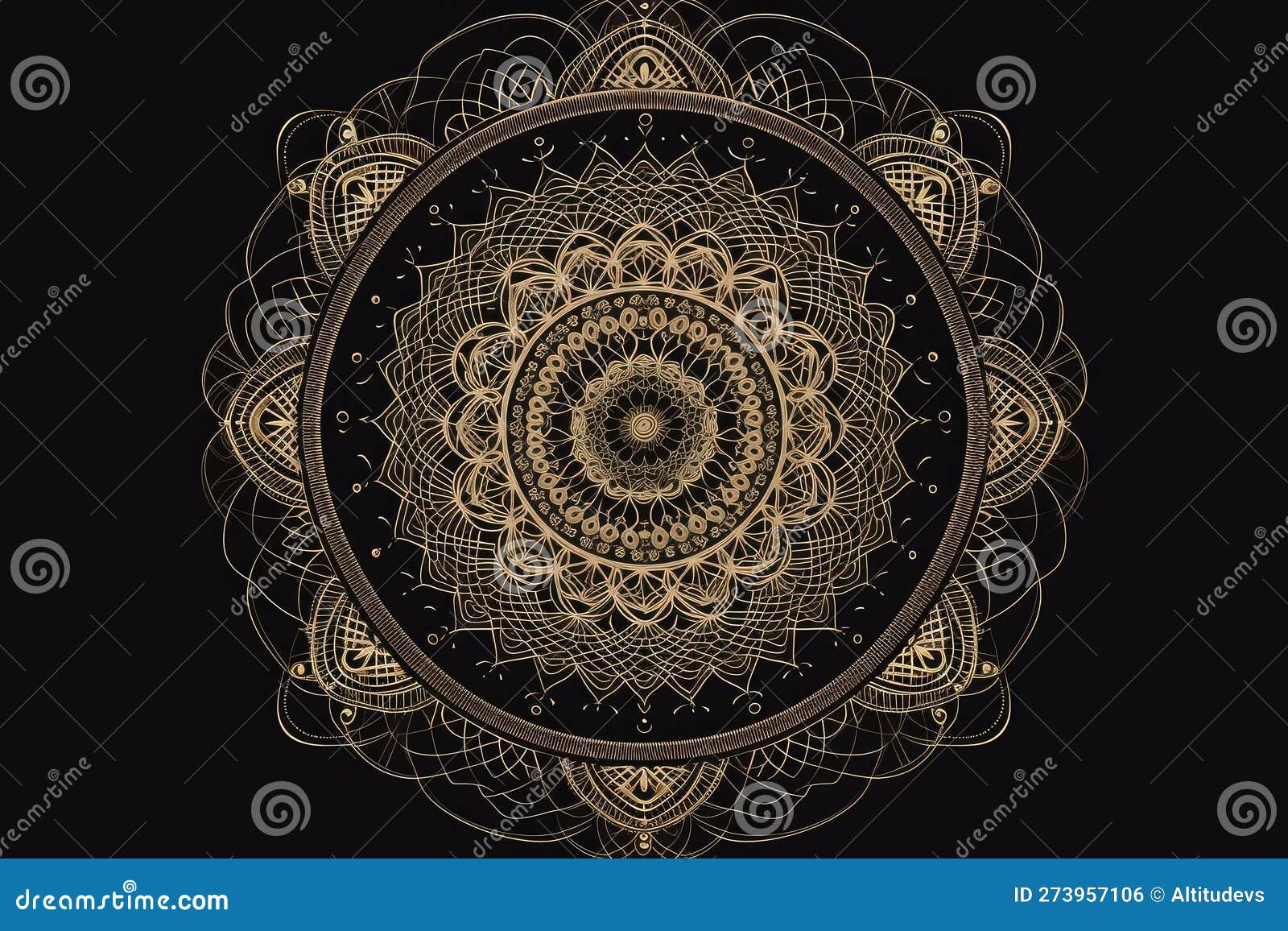 Mandala with Repeating Geometric Patterns and Sacred Geometry Stock ...