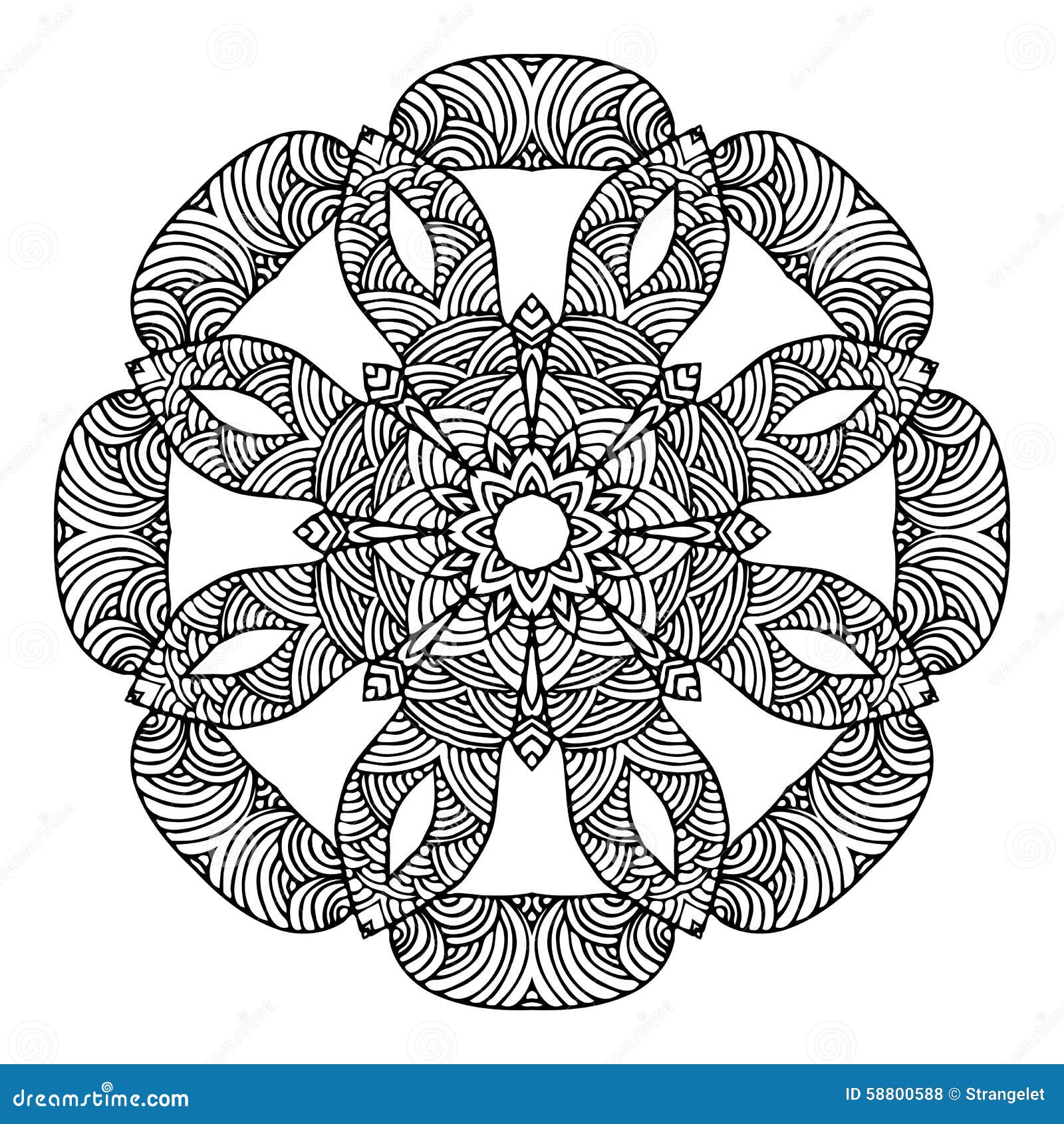 Mandala Round Ornament Pattern Vector Stock Vector - Illustration of ...