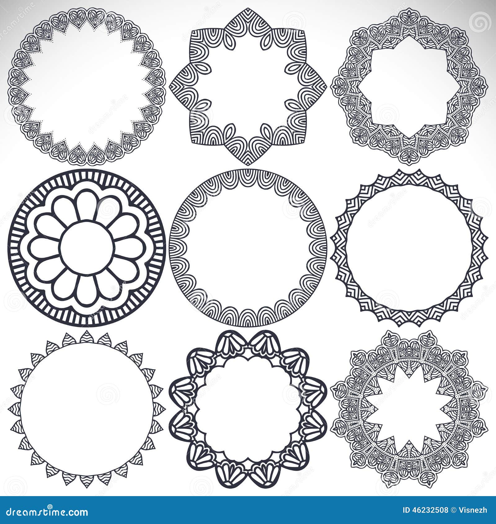 Mandala Rundes Verzierungs-Muster Stock Abbildung - Illustration von ...