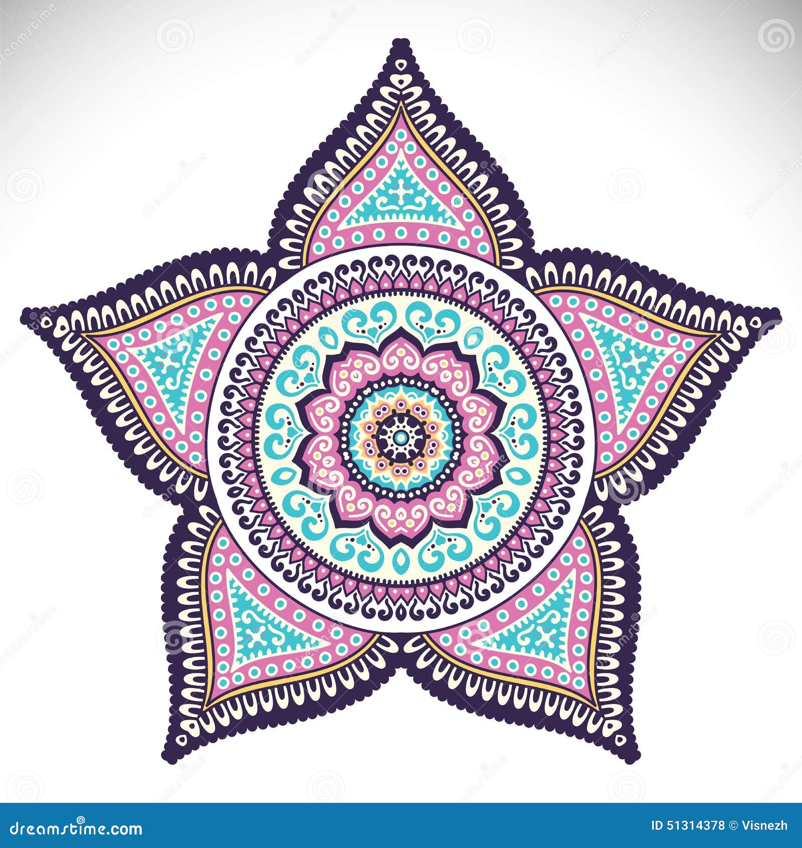 Mandala Rundes Verzierungs-Muster Stock Abbildung - Illustration von ...